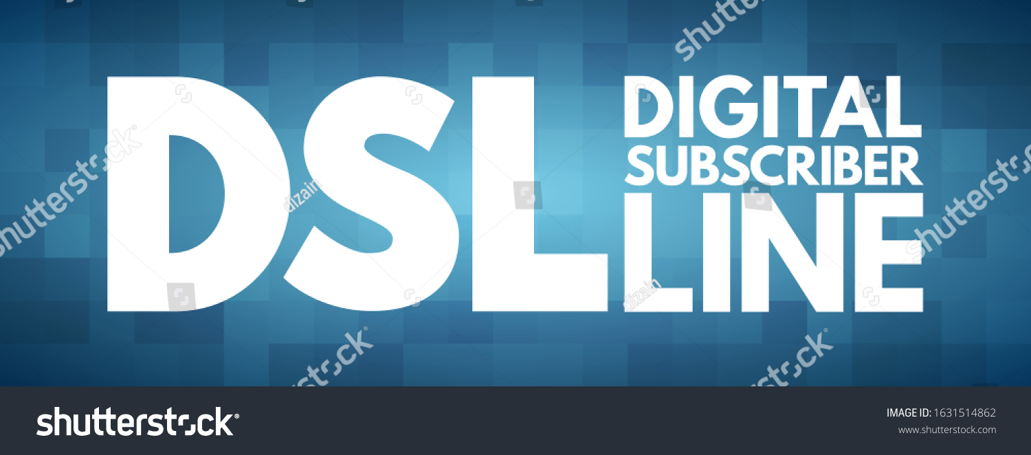 Dsl Digital Subscriber Line Acronym Technology Stock Vector (Royalty ...