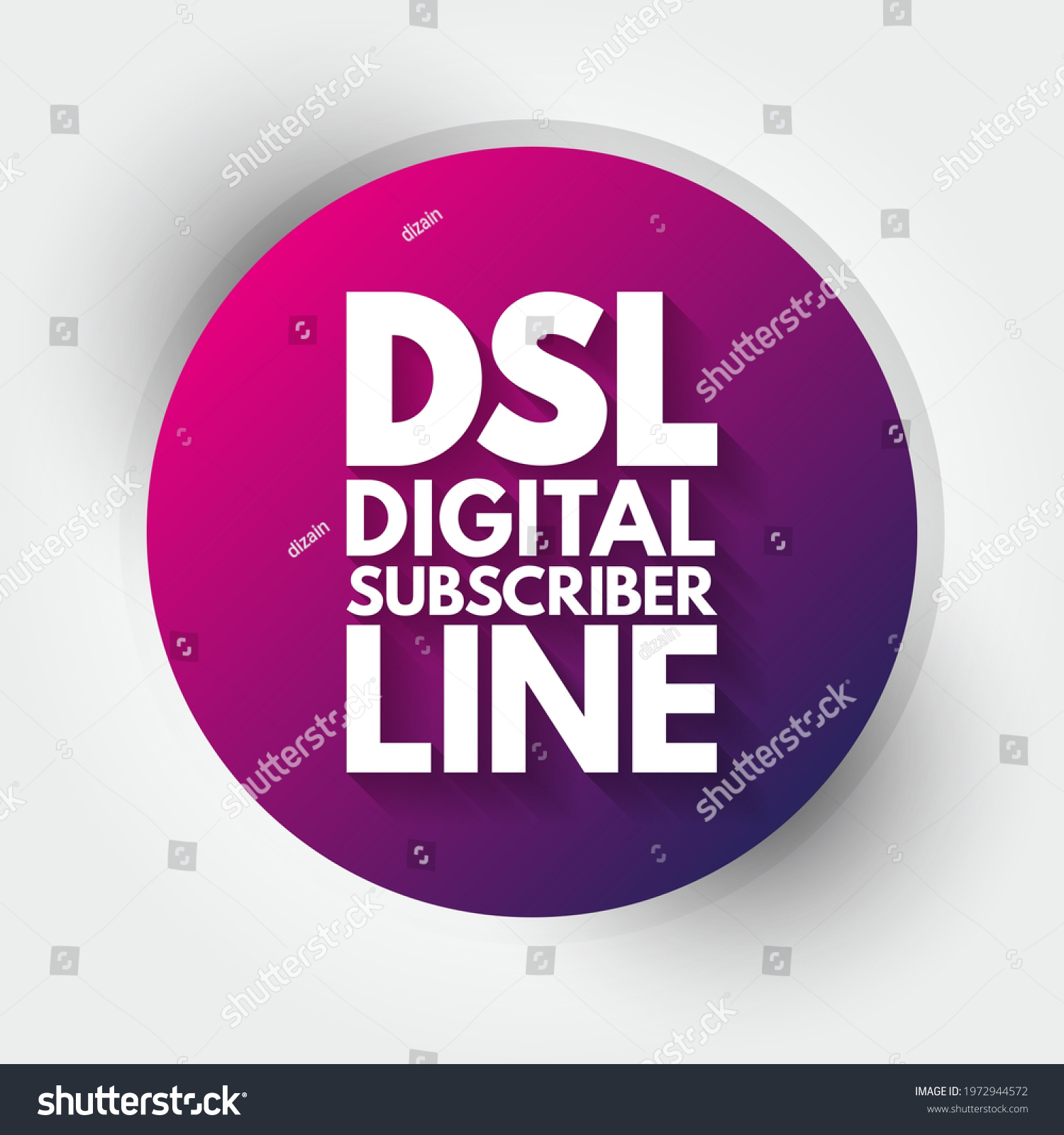 Dsl Digital Subscriber Line Acronym Technology Stock Vector (Royalty ...