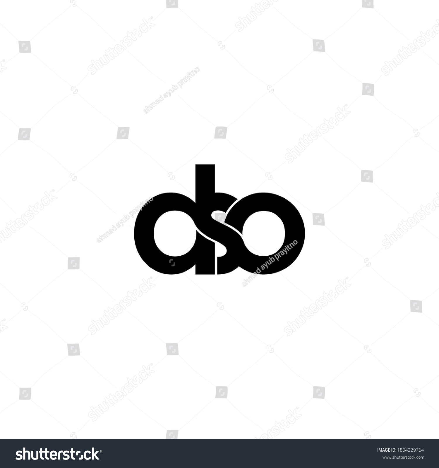 Dso Letter Original Monogram Logo Design Stok Vektör (Telifsiz) 1804229764