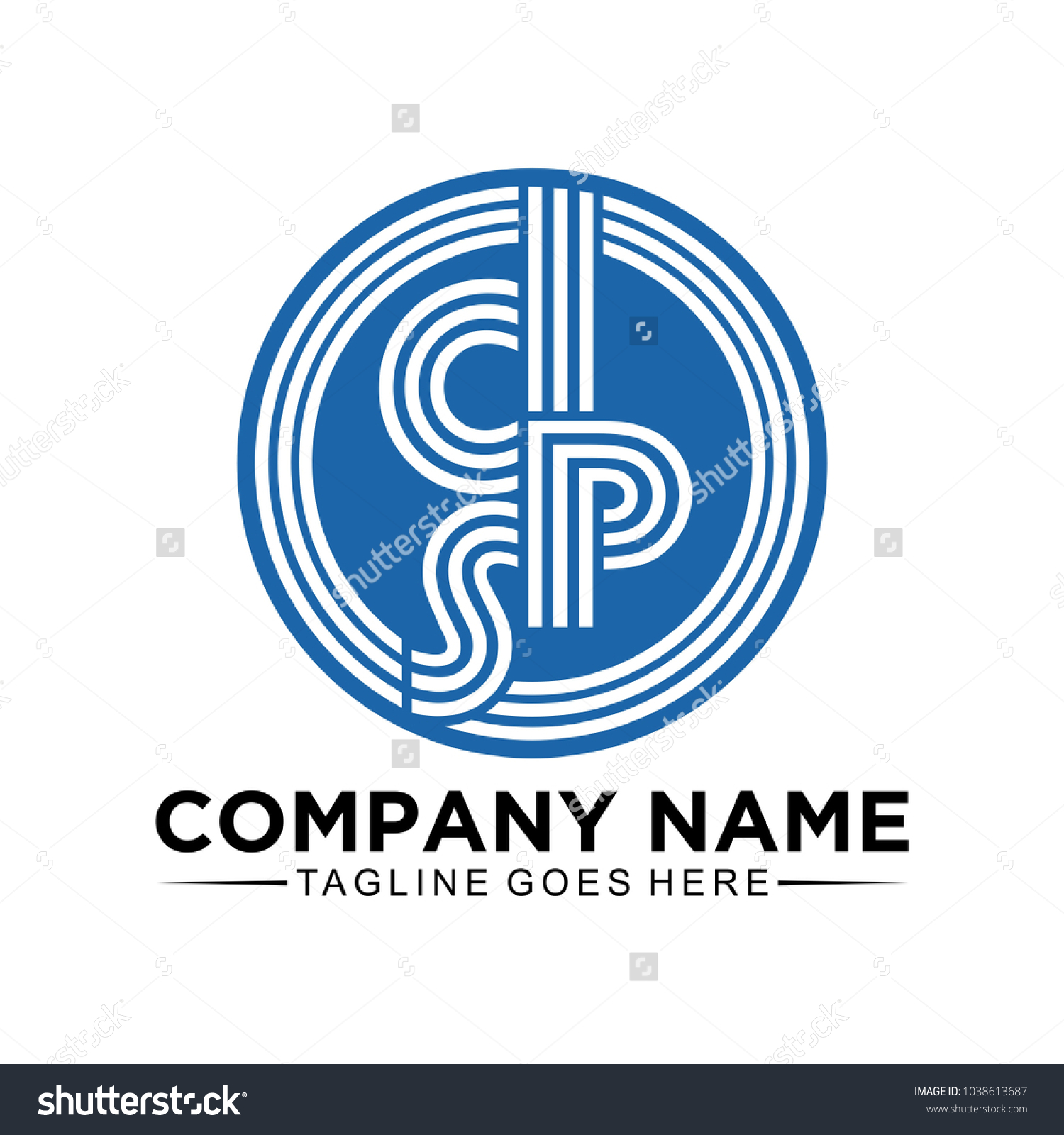 Dsp Initial Logo Circle Concept Stock Vector (Royalty Free) 1038613687 ...