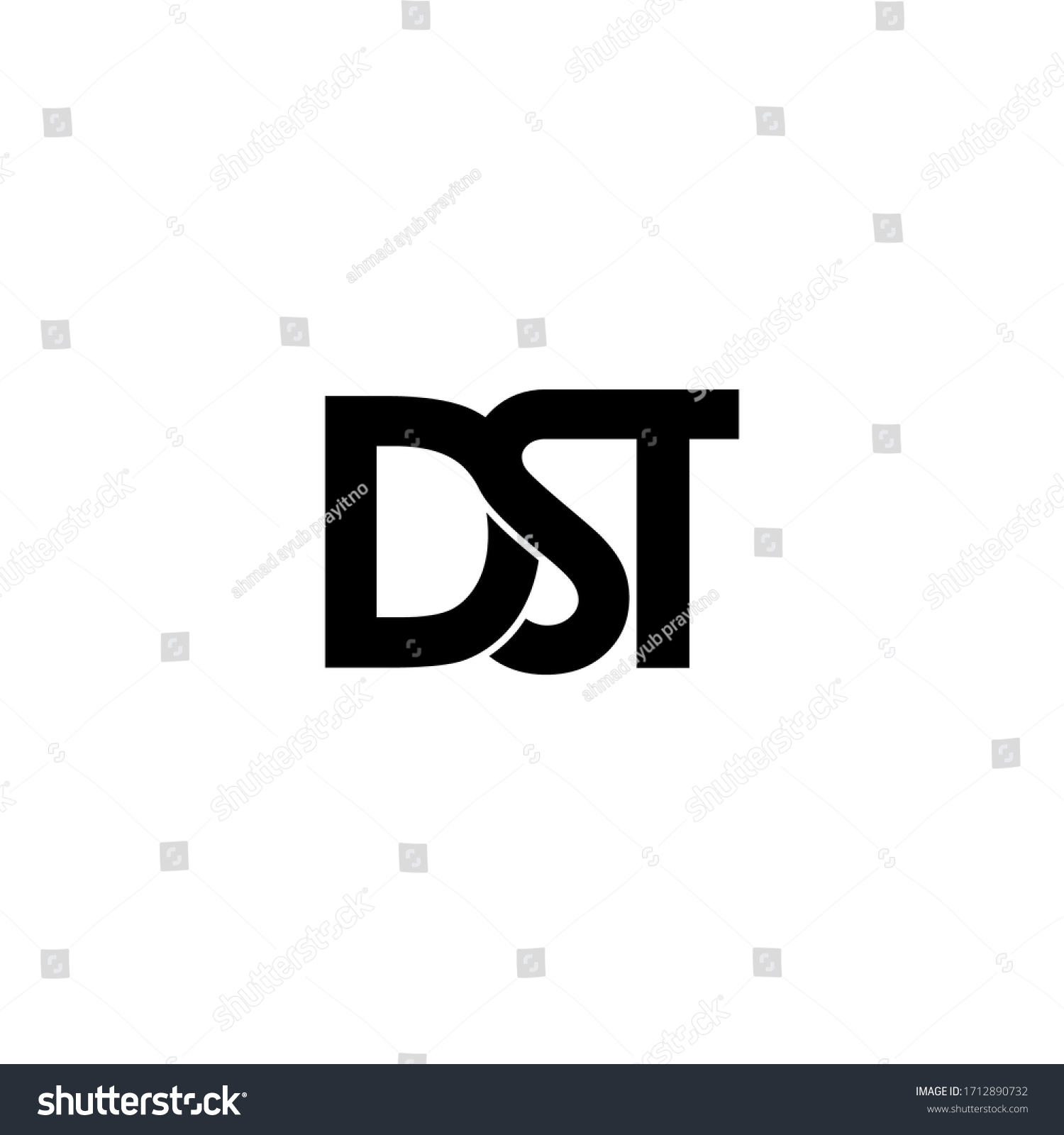 Dst Letter Original Monogram Logo Design Stock Vector (Royalty Free ...