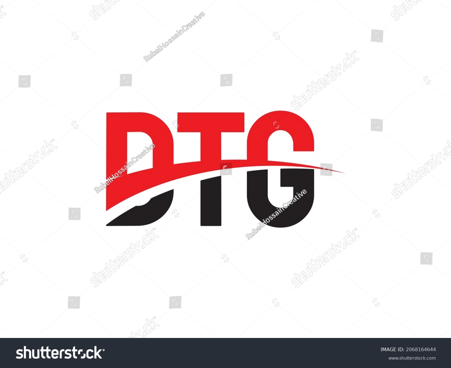 Dtg Letter Initial Logo Design Vector Stock Vector (Royalty Free ...