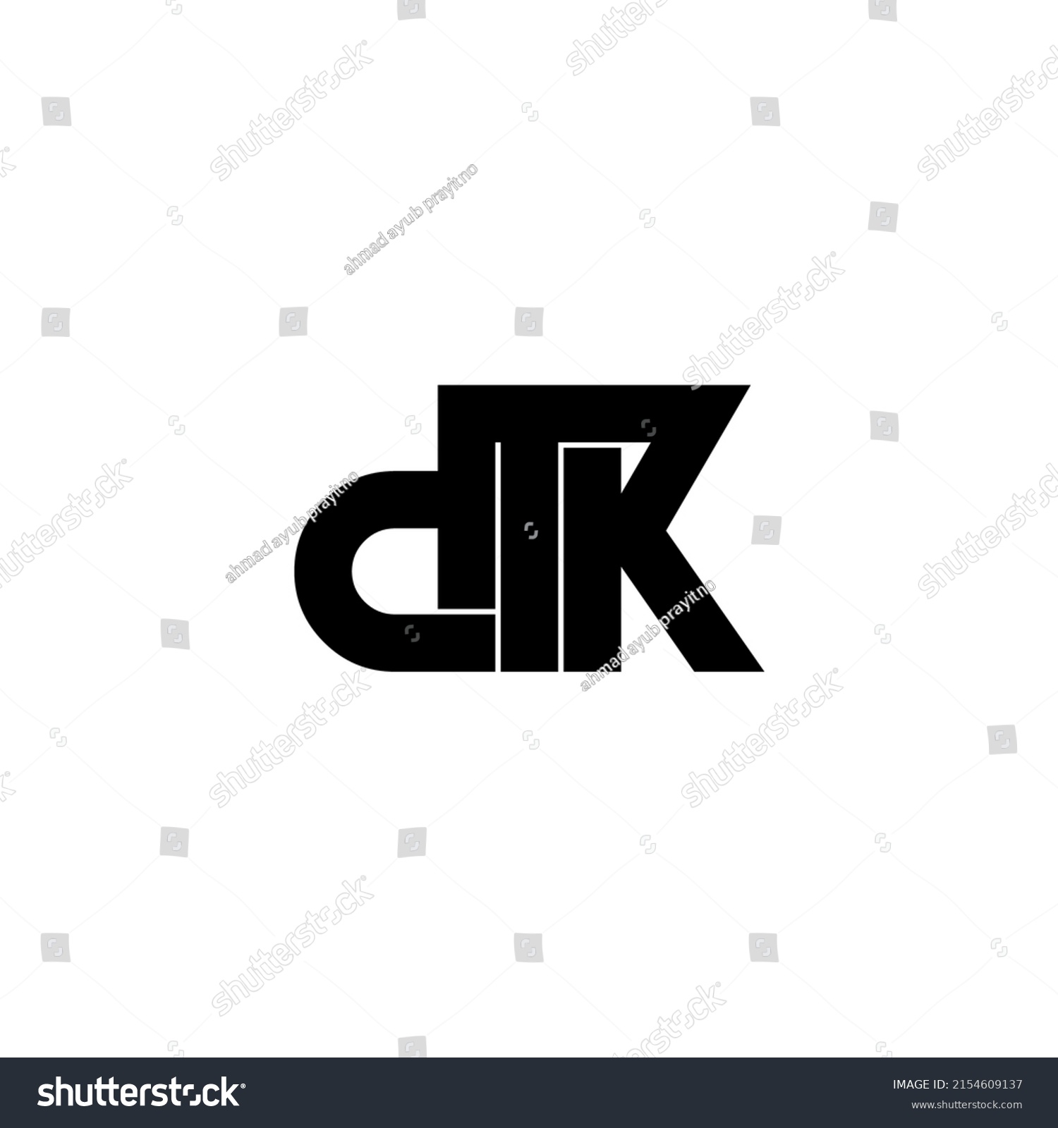 Dtk Initial Letter Monogram Logo Design Stock Vector (Royalty Free ...