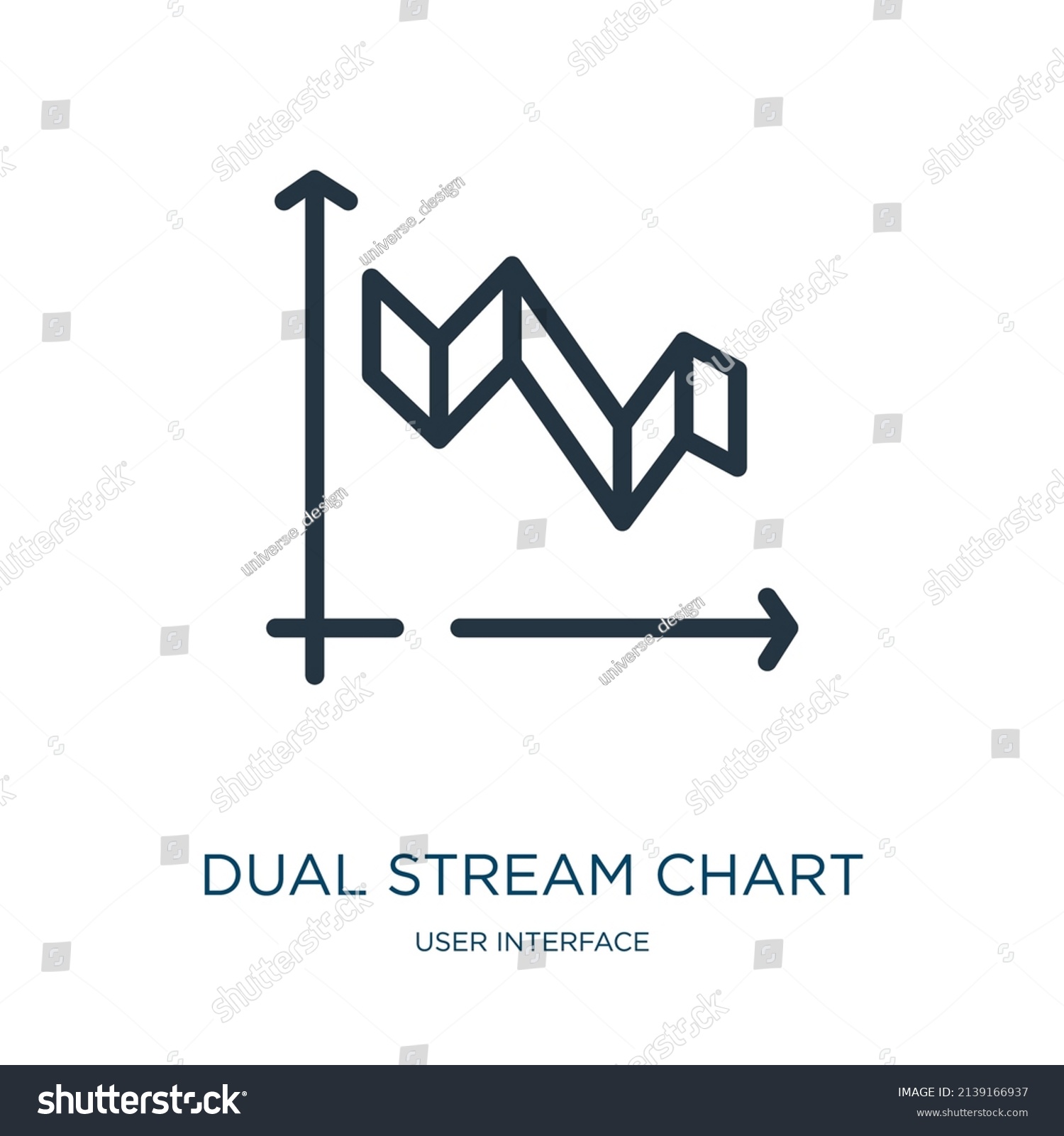 Dual Stream Chart Thin Line Icon Stock Vector (Royalty Free) 2139166937 ...