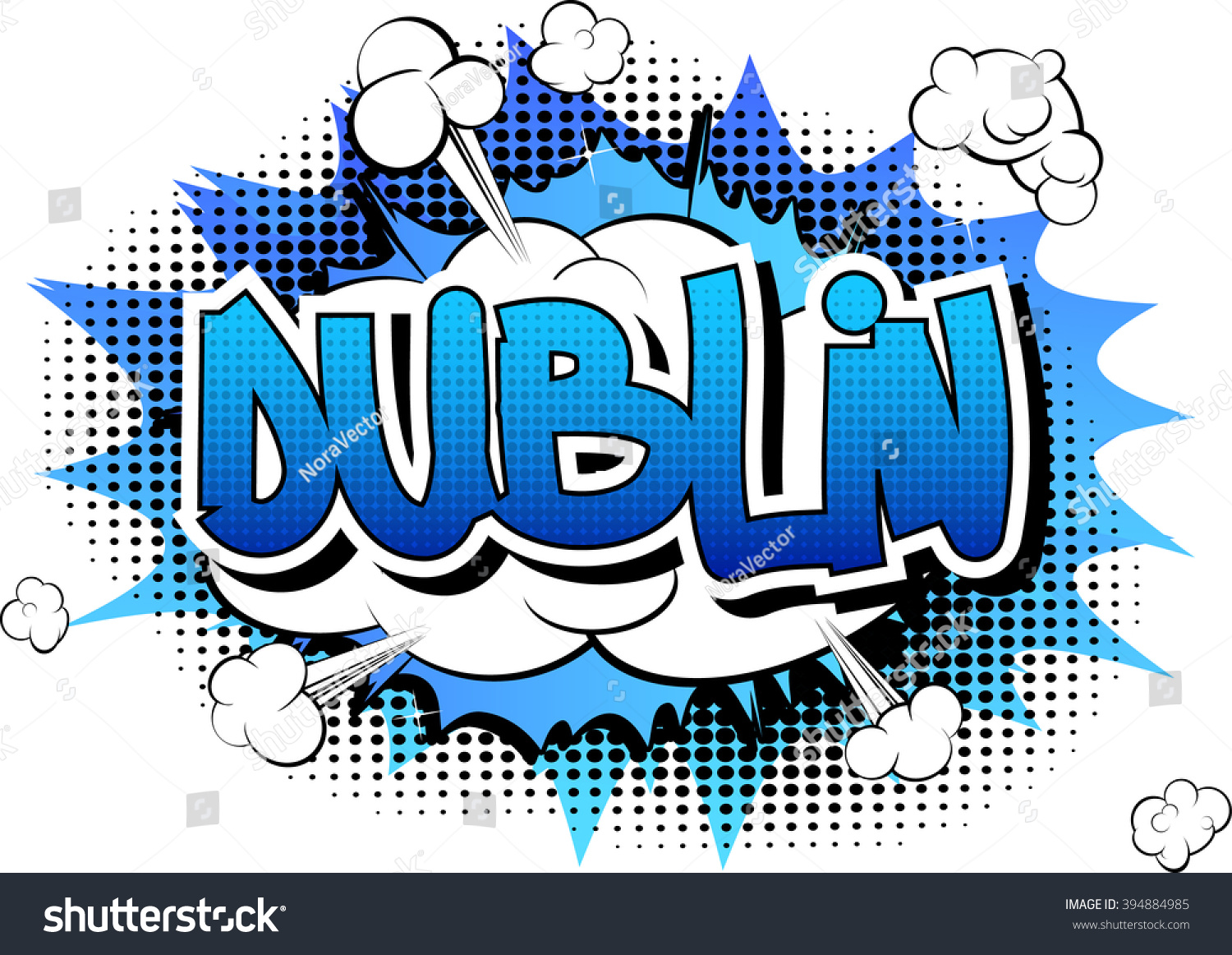 Dublin Comic Book Style Word Stock Vector (Royalty Free) 394884985 ...