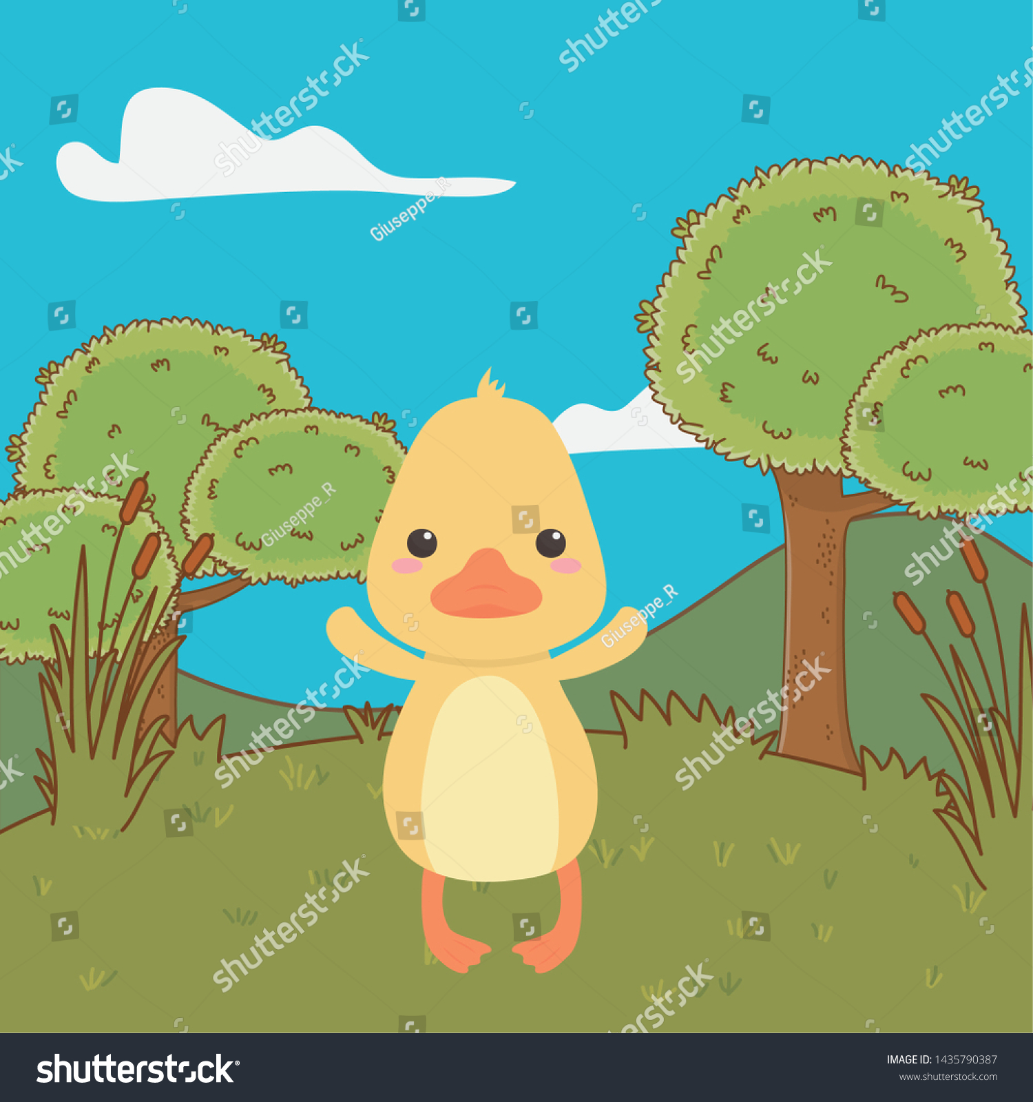 Duck Cartoon Design Vector Illustrator Stock Vector (Royalty Free ...