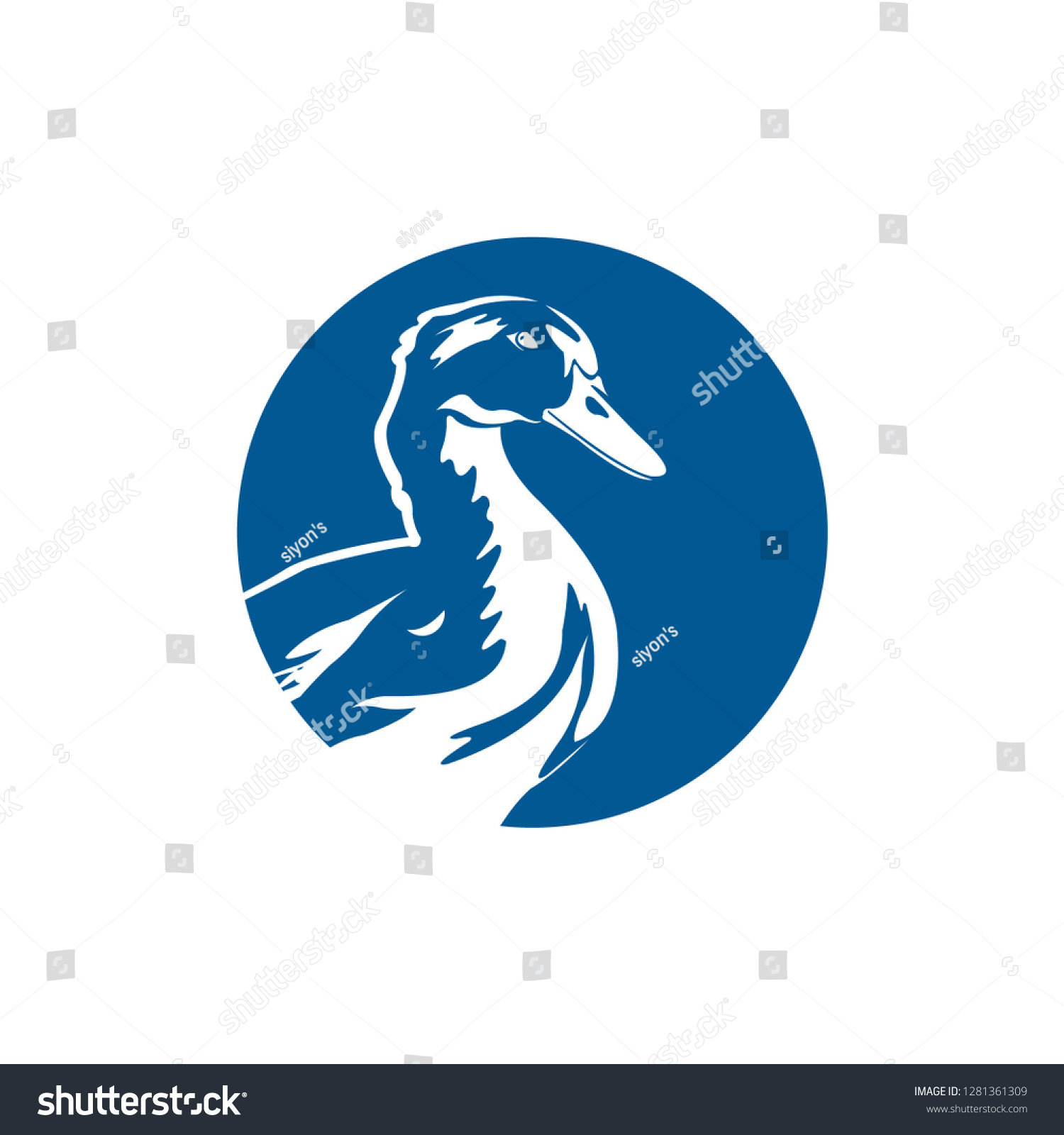 Duck Logo Vector Stock Vector (Royalty Free) 1281361309 | Shutterstock