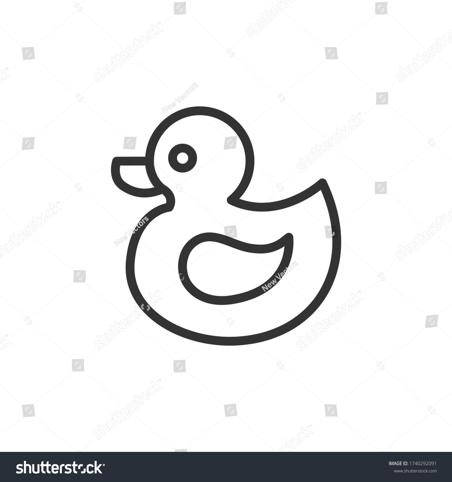 Duck Outline Icon Vector Illustration Stock Vector (Royalty Free ...