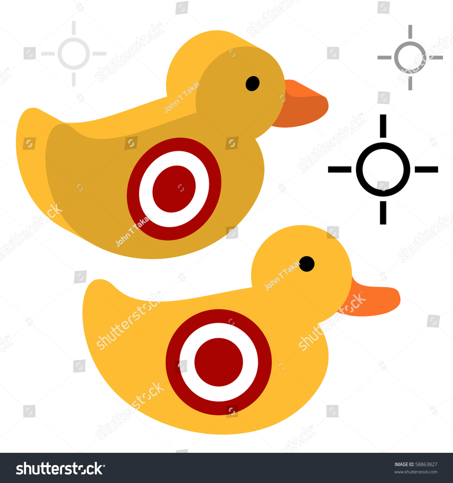 Duck Shooting Target Stock Vector Illustration 58863827 : Shutterstock
