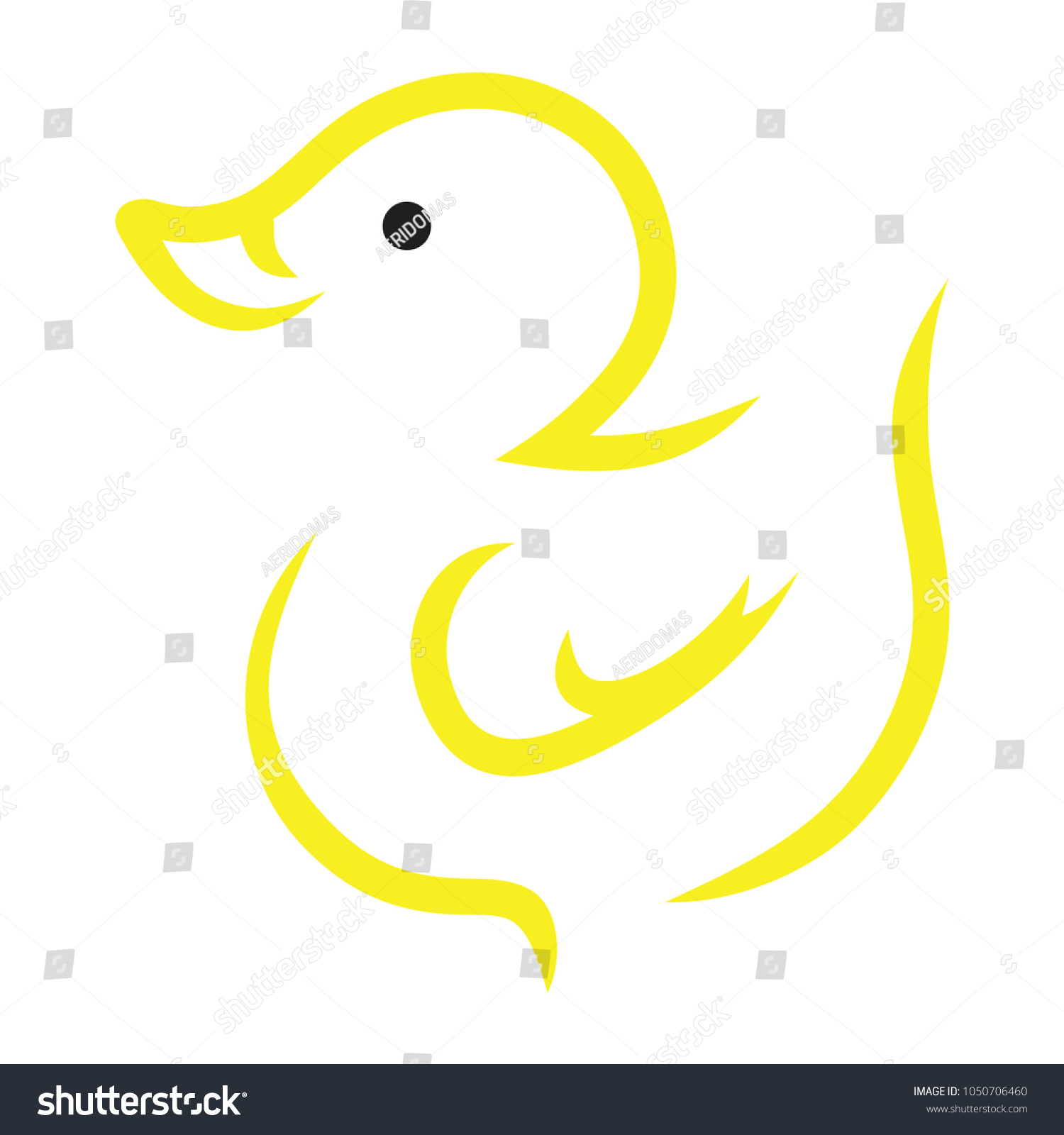 Duck Symbol Vector Stock Vector (Royalty Free) 1050706460