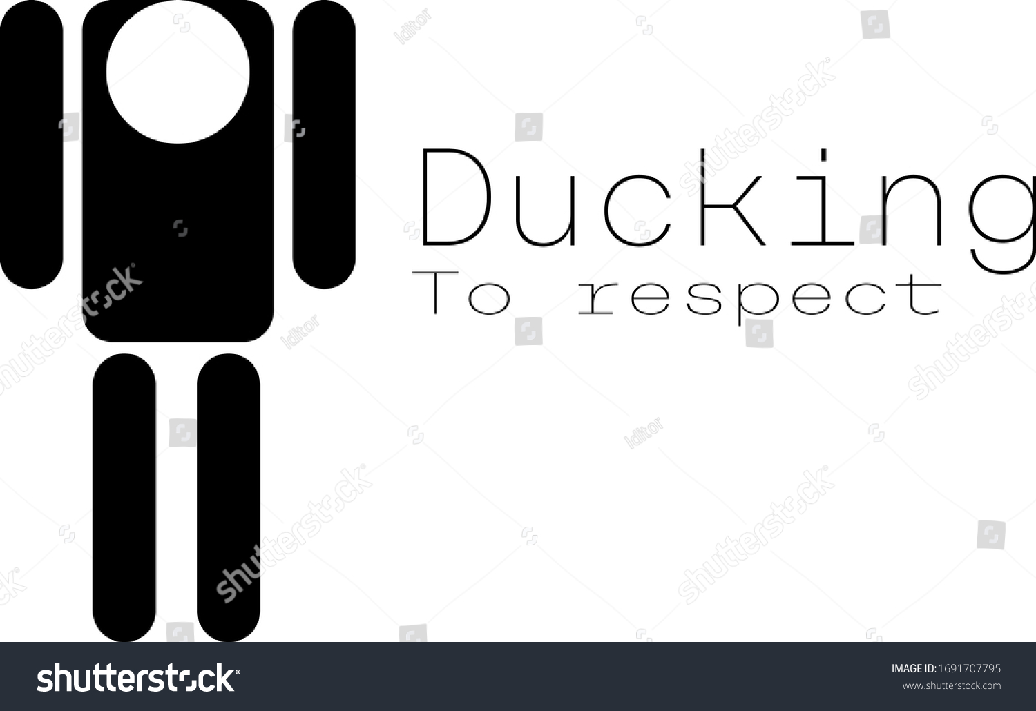 Ducking Simbol Simple Human Icon Stock Vector (Royalty Free) 1691707795 ...