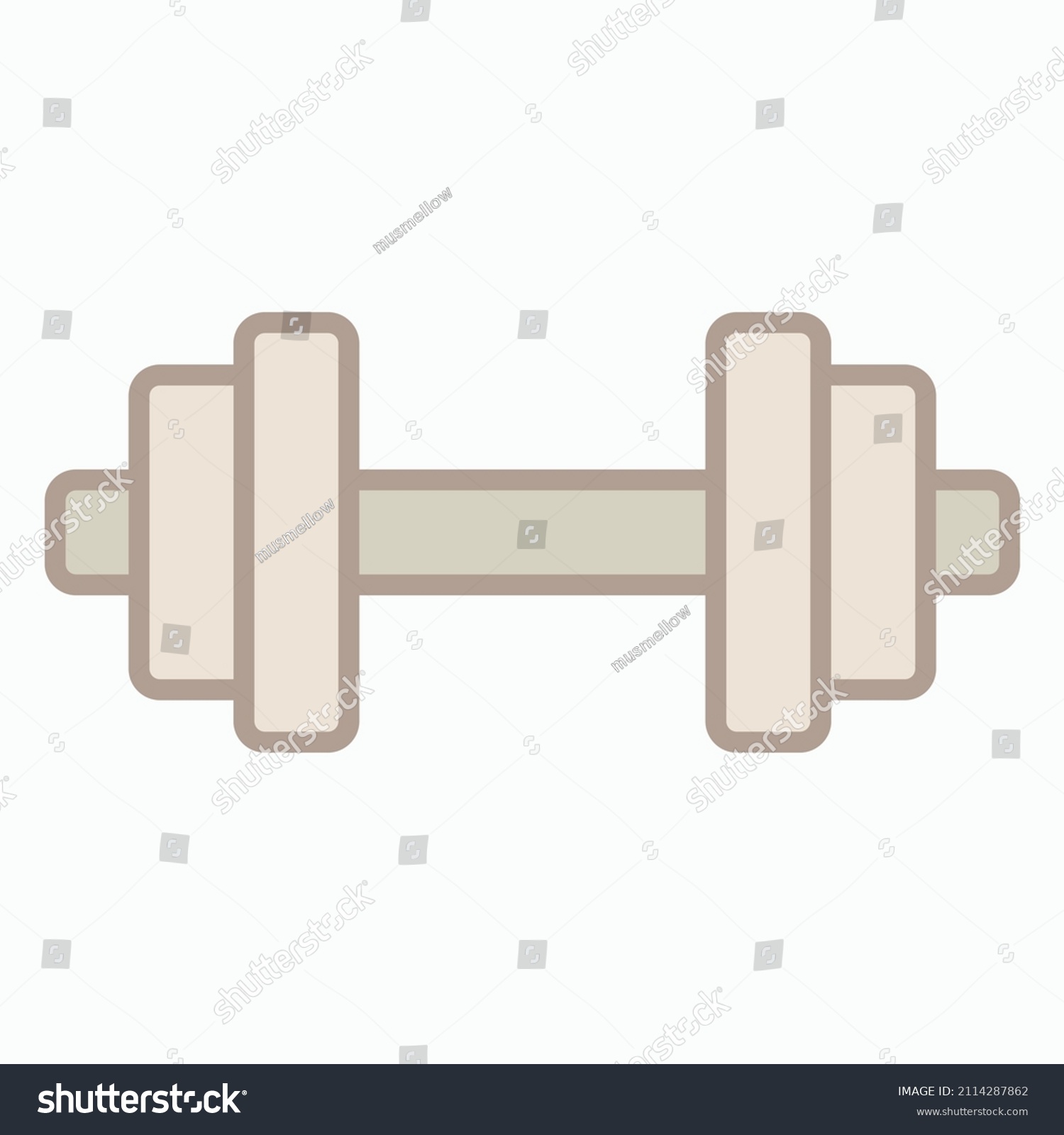 Dumbbell Icon Weight Vector Exercise Illustration Stock Vector (Royalty ...
