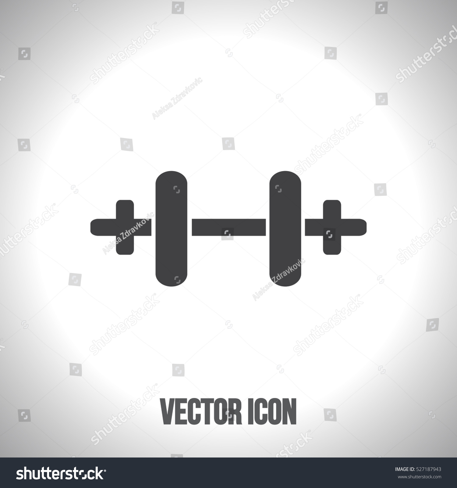 Dumbbell Vector Icon Workout Sign Stock Vector (Royalty Free) 527187943 ...