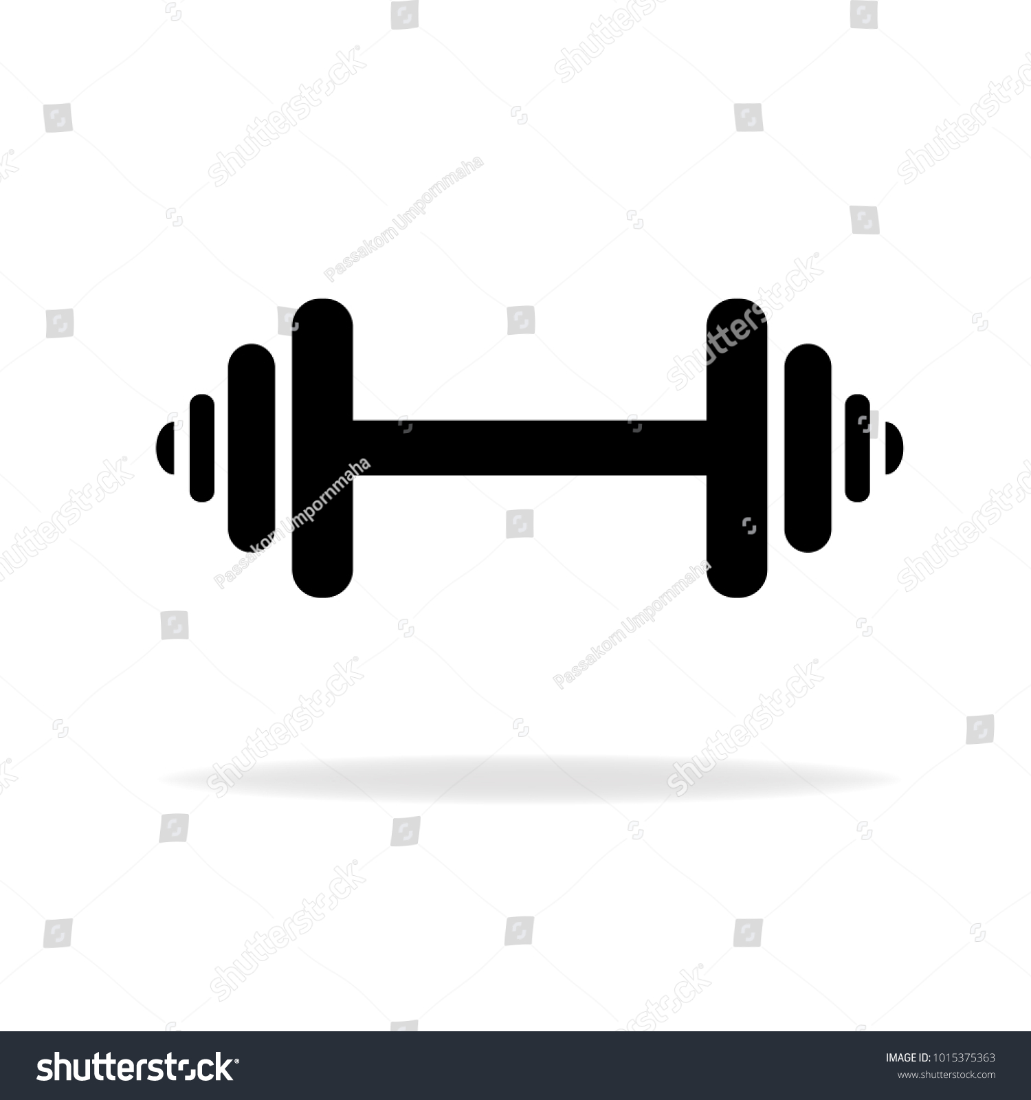 Dumbbell Vector Pictogram Bumbbell Vector Eps Stock Vector (Royalty ...