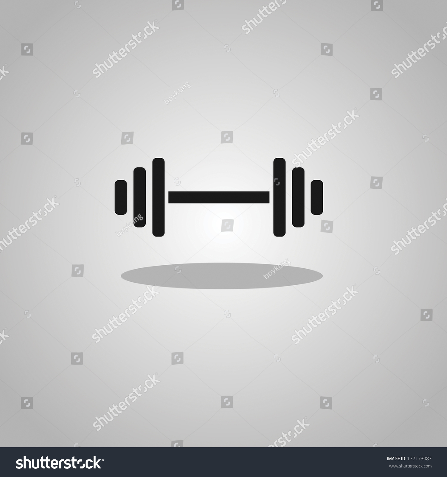 Dumbbell Weights Symbol Stock Vector (Royalty Free) 177173087 ...