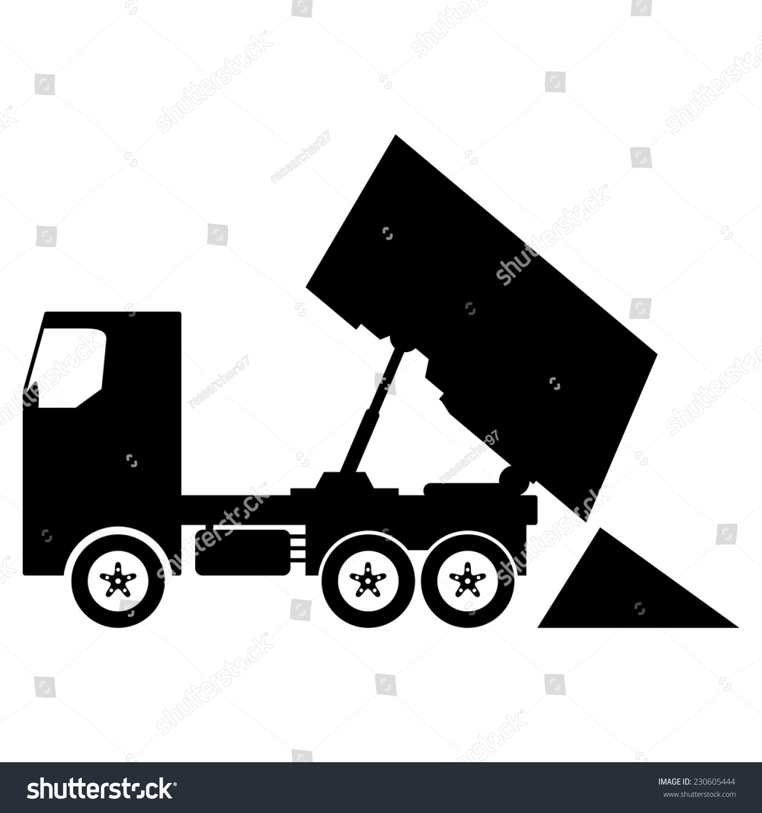 Dump Truck Vector Stock Vector (Royalty Free) 230605444 | Shutterstock
