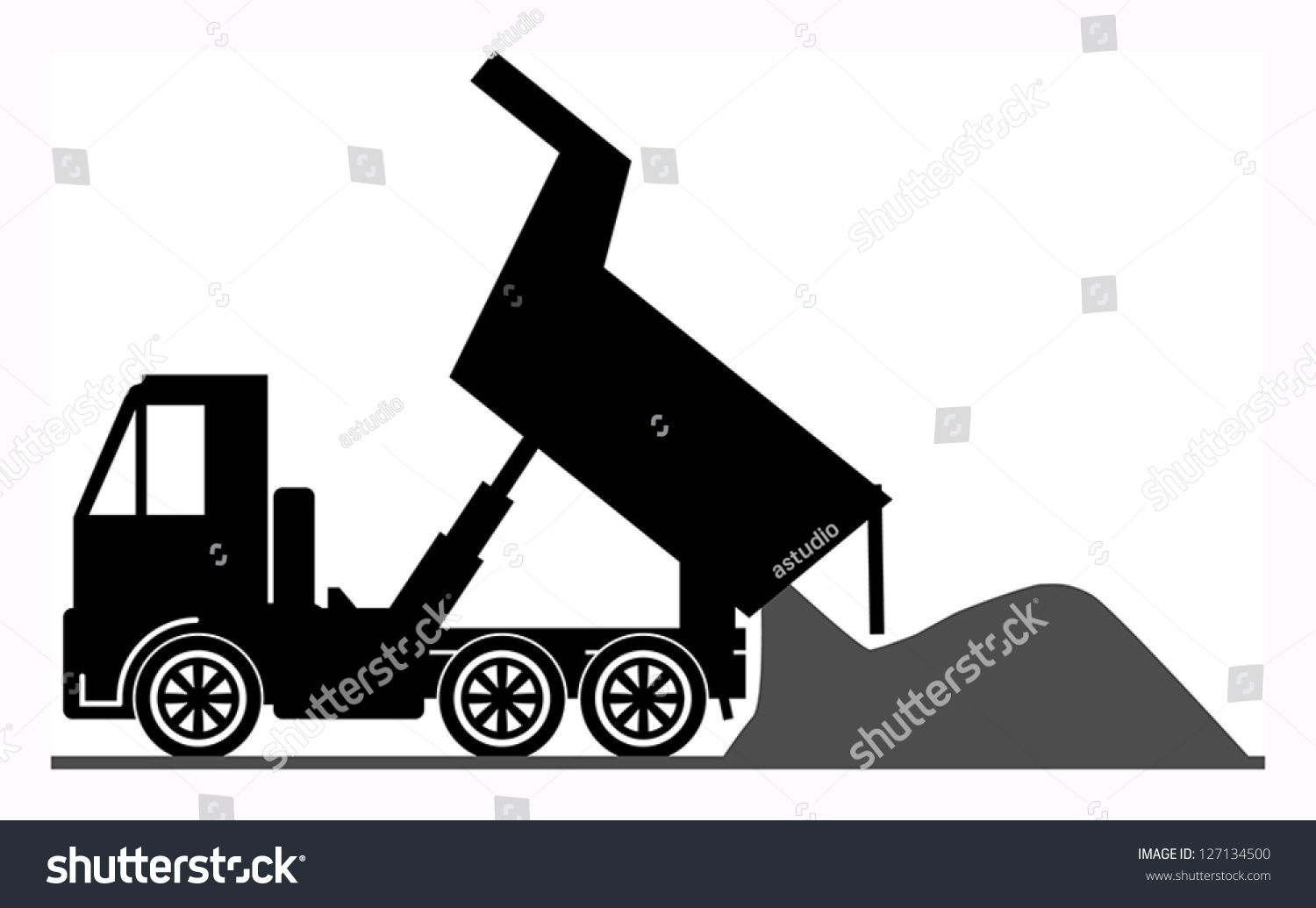 Dump Truck, Vector Illustration - 127134500 : Shutterstock