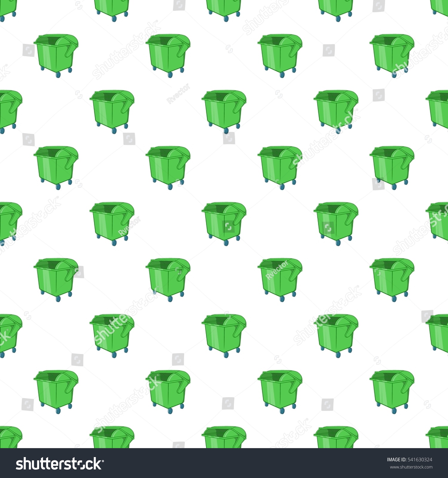 Dumpster Pattern Cartoon Illustration Dumpster Vector Stock Vector ...