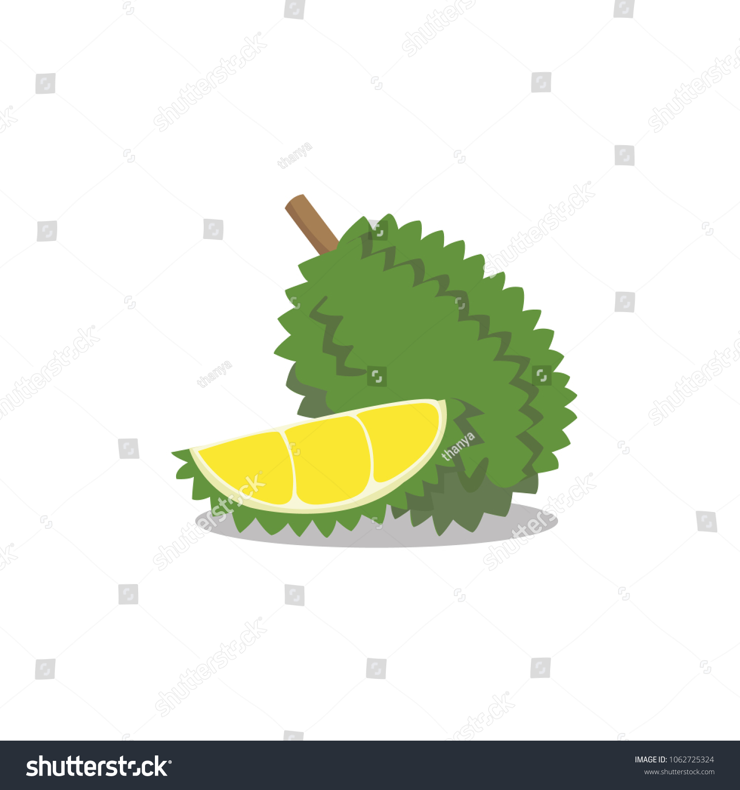 Durian Vector Design Stock Vector (Royalty Free) 1062725324 | Shutterstock