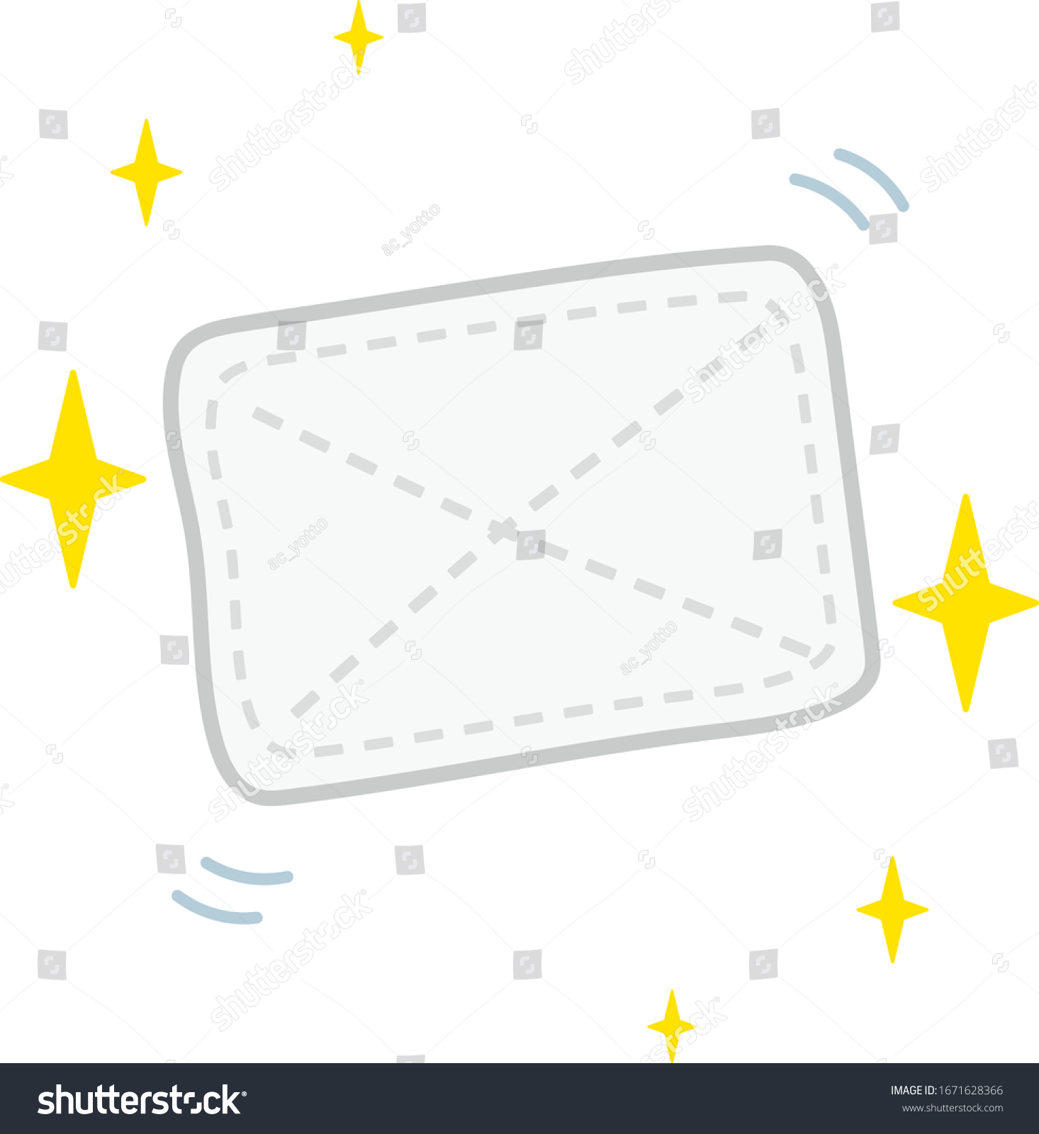 Dust Cloth Isolated Vector Illustration Stock Vector (Royalty Free ...