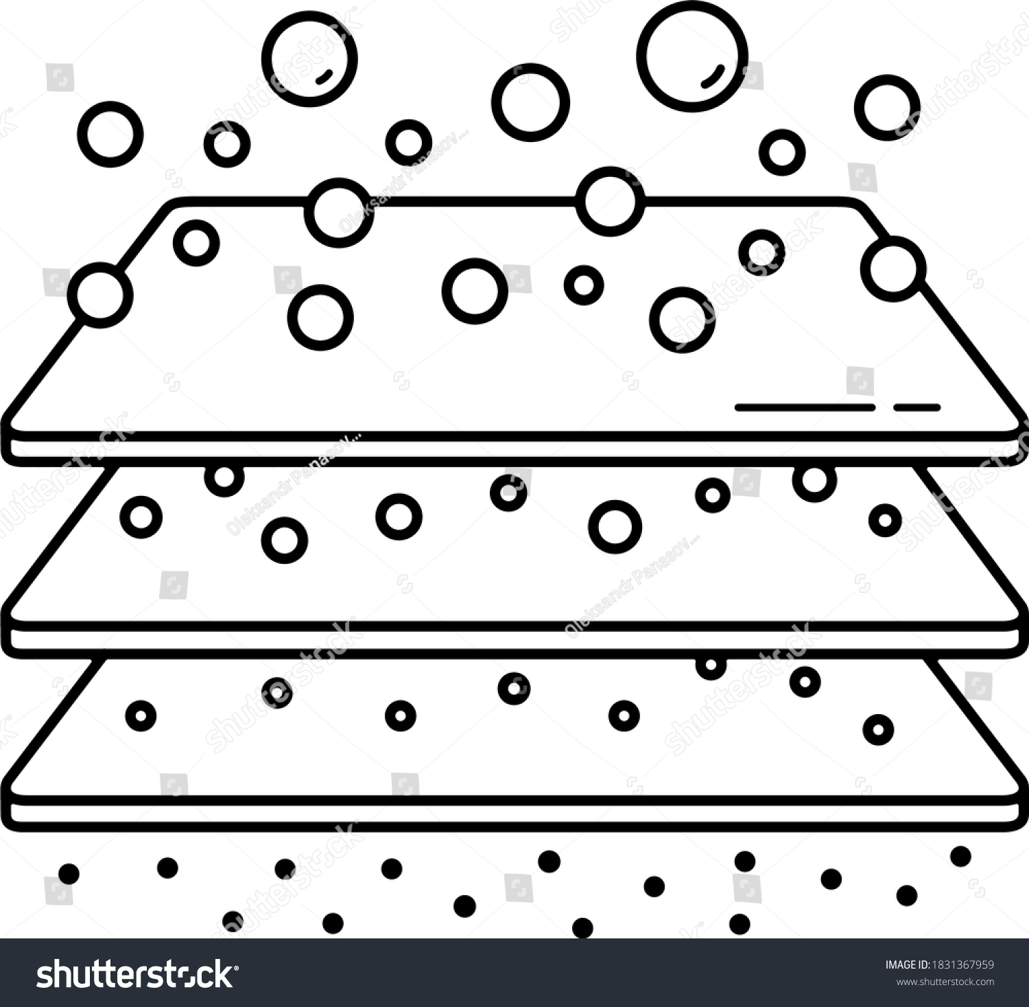 Dust Filter Vector Outline Illustration Stock Vector (Royalty Free ...