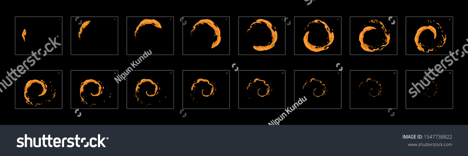 Dust Ring Loop Effect Sprite Sheet 스톡 벡터(로열티 프리) 1547738822