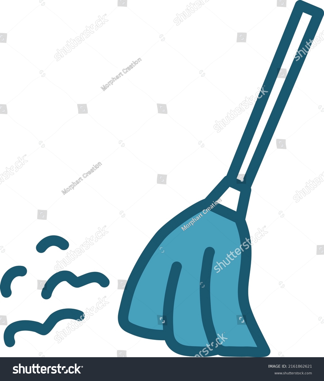 Dusting Broom Illustration Vector On White Stock Vector (Royalty Free ...