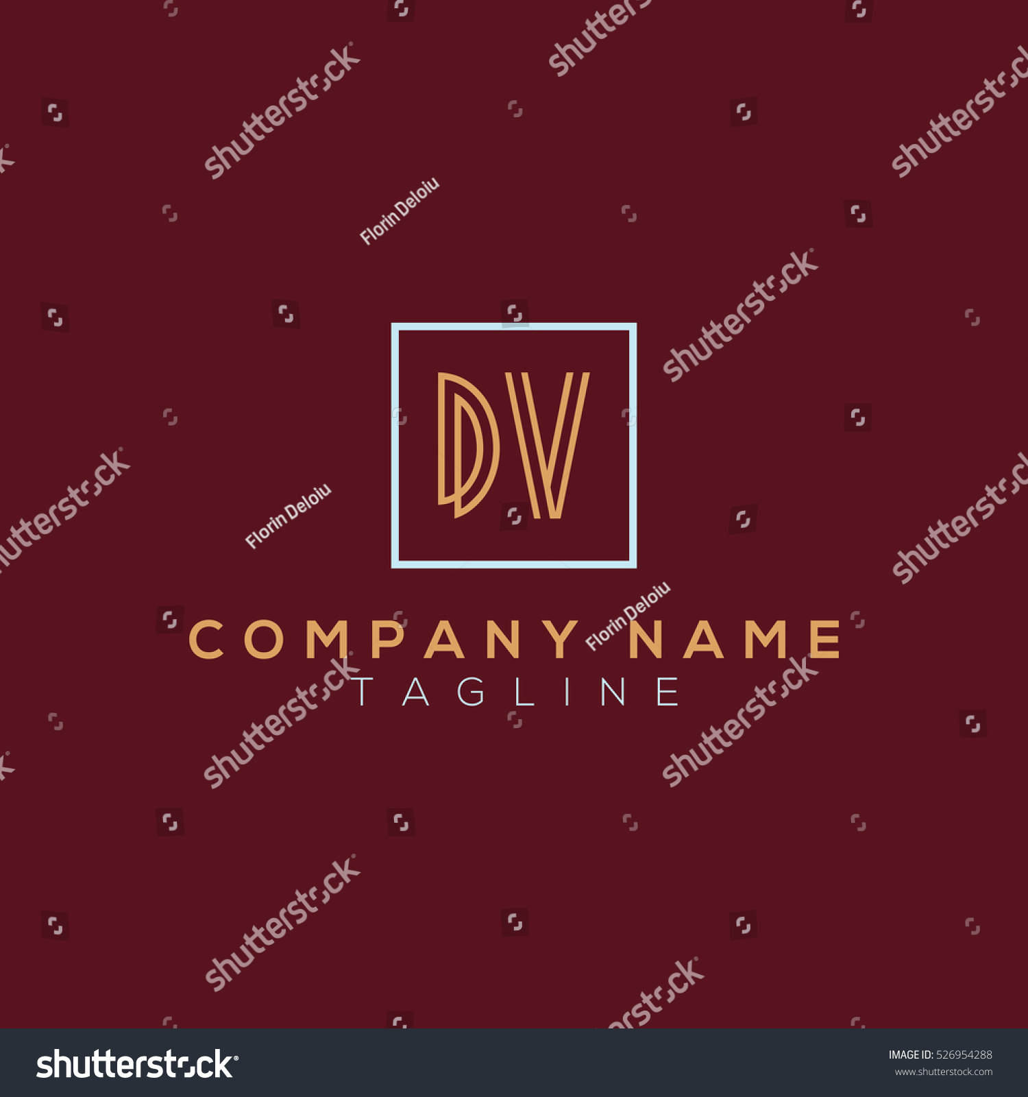 Dv Logo Stock Vector (Royalty Free) 526954288