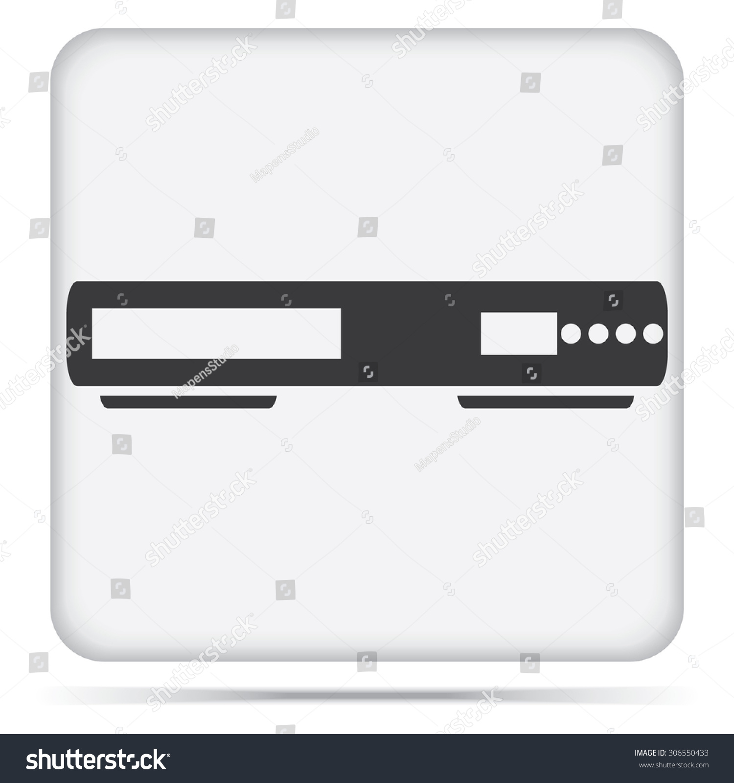 Dvd Player Icon Stock Vector (Royalty Free) 306550433 | Shutterstock