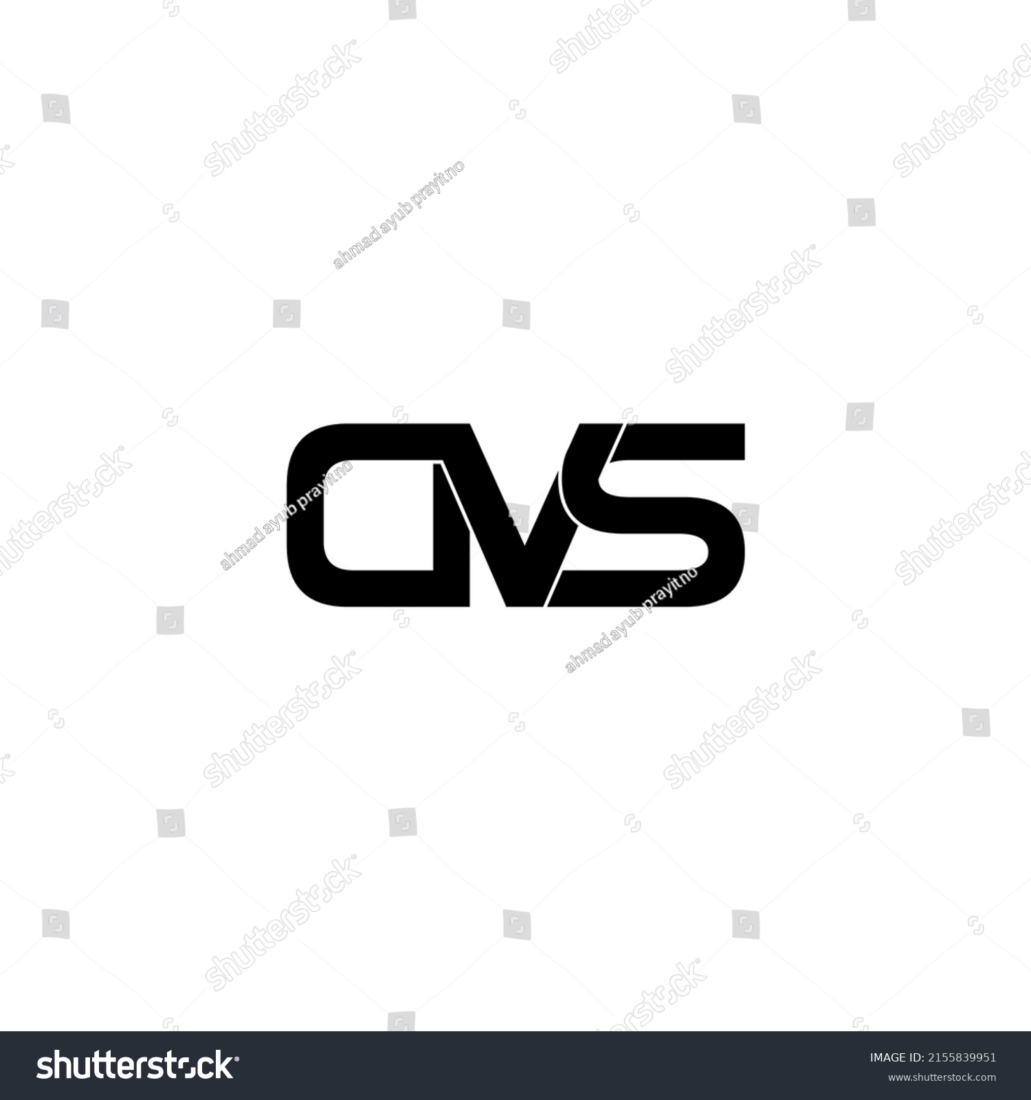 Dvs Typography Letter Monogram Logo Design Stock Vector (Royalty Free ...