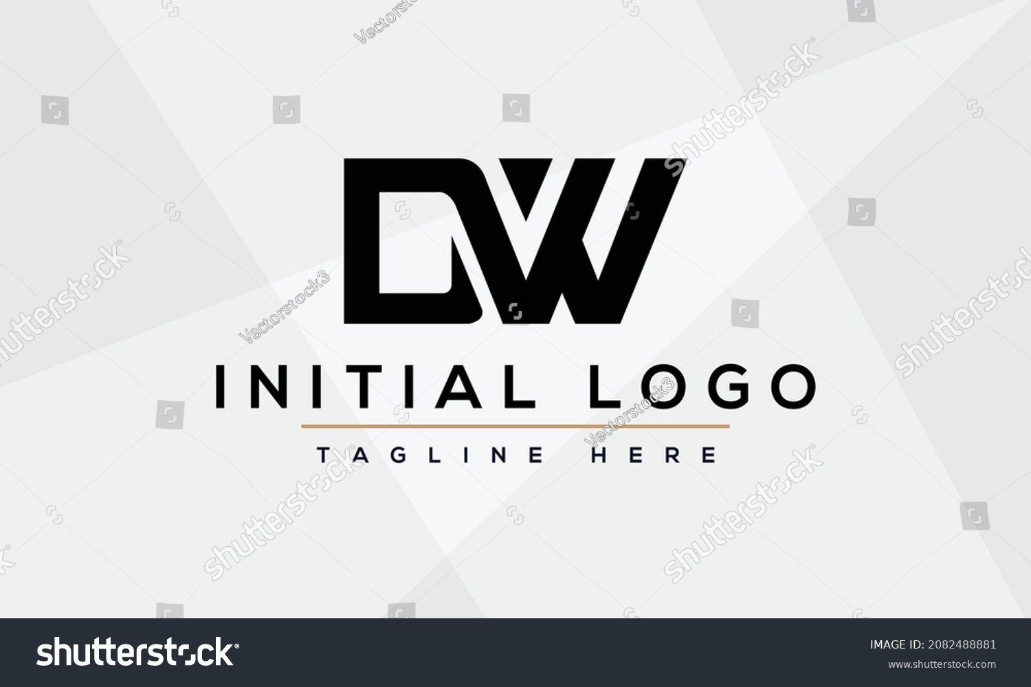 Dw Monogram Logo Vector Illustration Stock Vector (Royalty Free) 2082488881