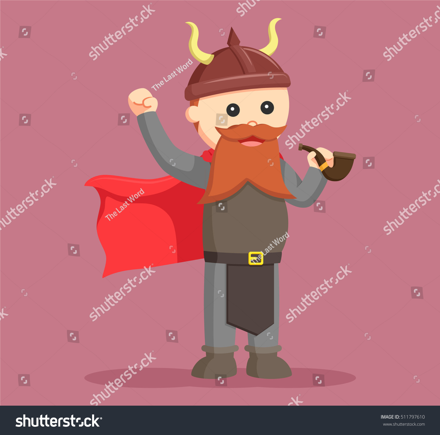 Dwarf Warrior Smoking Pipe Stock Vector (Royalty Free) 511797610 ...