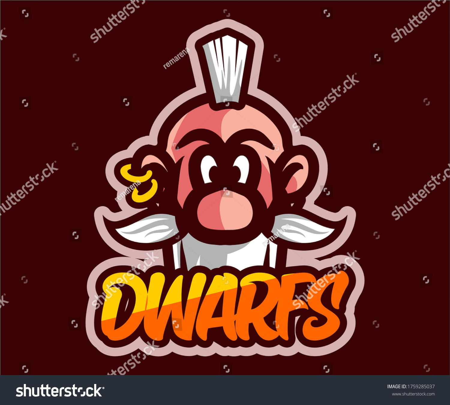 Dwarfs Logo E Sport Vector Illustration Stock Vector (Royalty Free ...