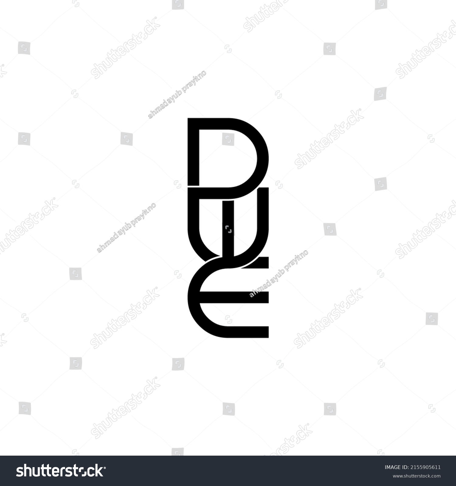 Dwe Typography Letter Monogram Logo Design Stock Vector (Royalty Free ...