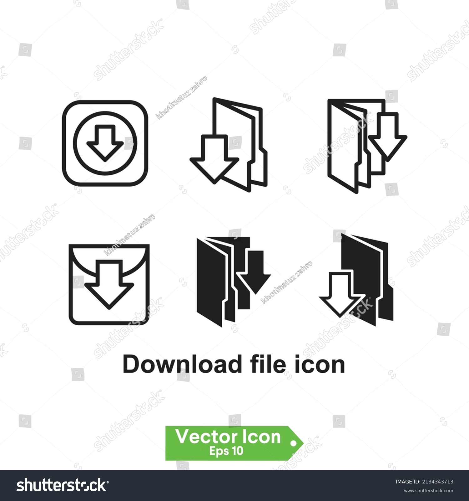 Dwonload File Icon Download Icon Vector Stock Vector (Royalty Free ...