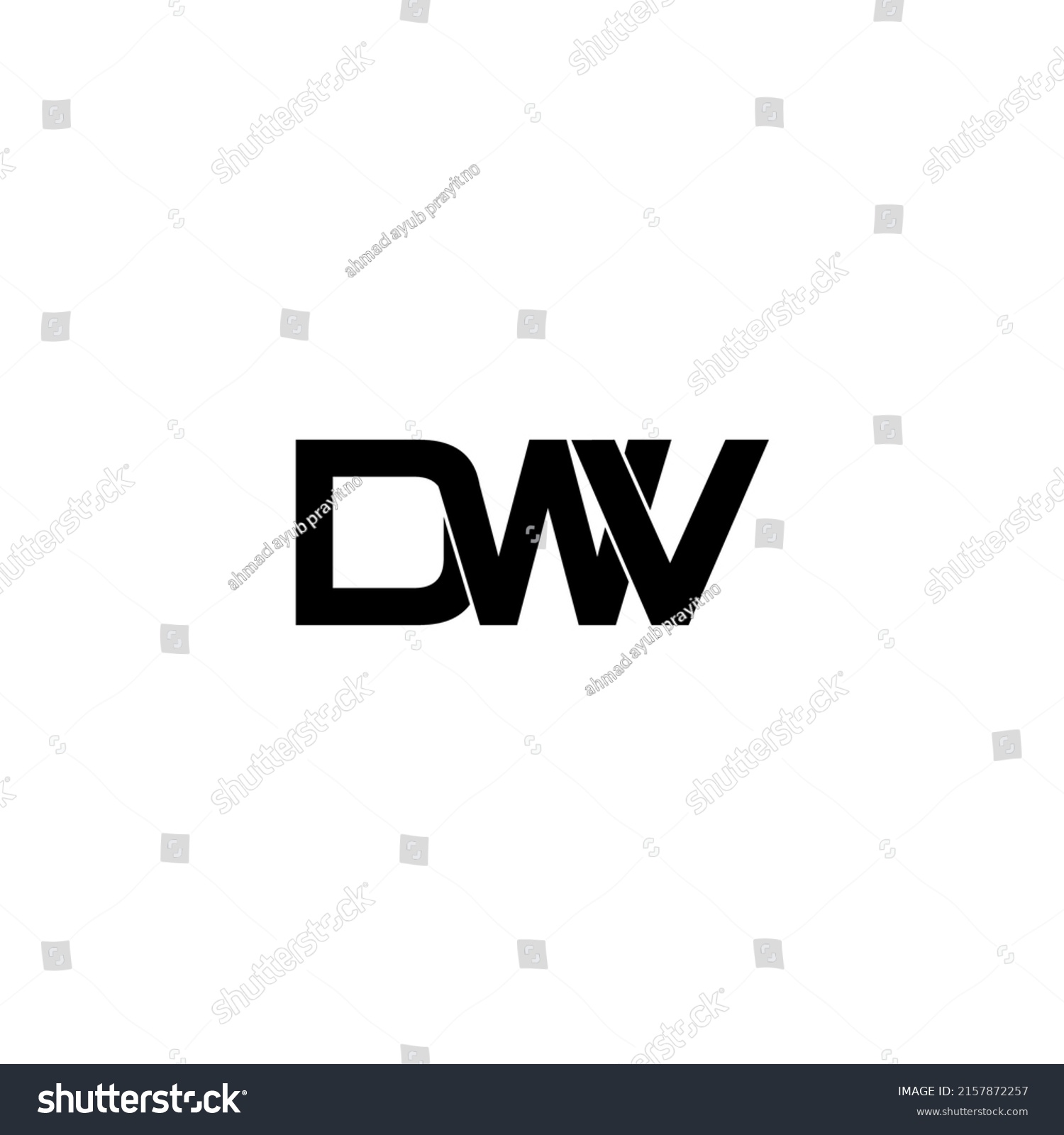 Dwv Initial Letter Monogram Logo Design Stock Vector (Royalty Free ...