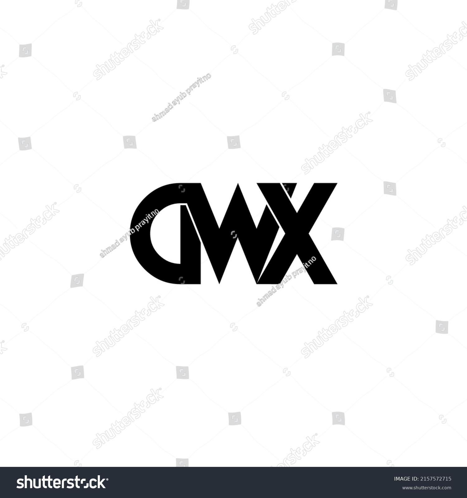 Dwx Initial Letter Monogram Logo Design Stock Vector (Royalty Free ...