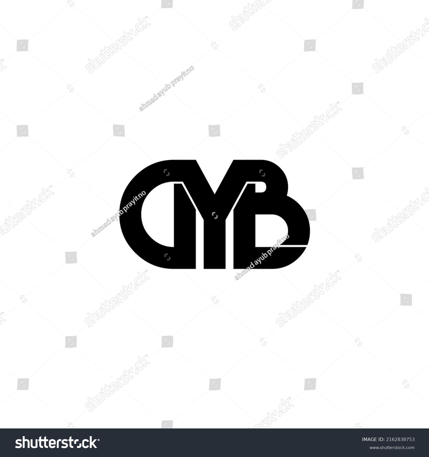 Dyb Typography Letter Monogram Logo Design Stock Vector (Royalty Free ...