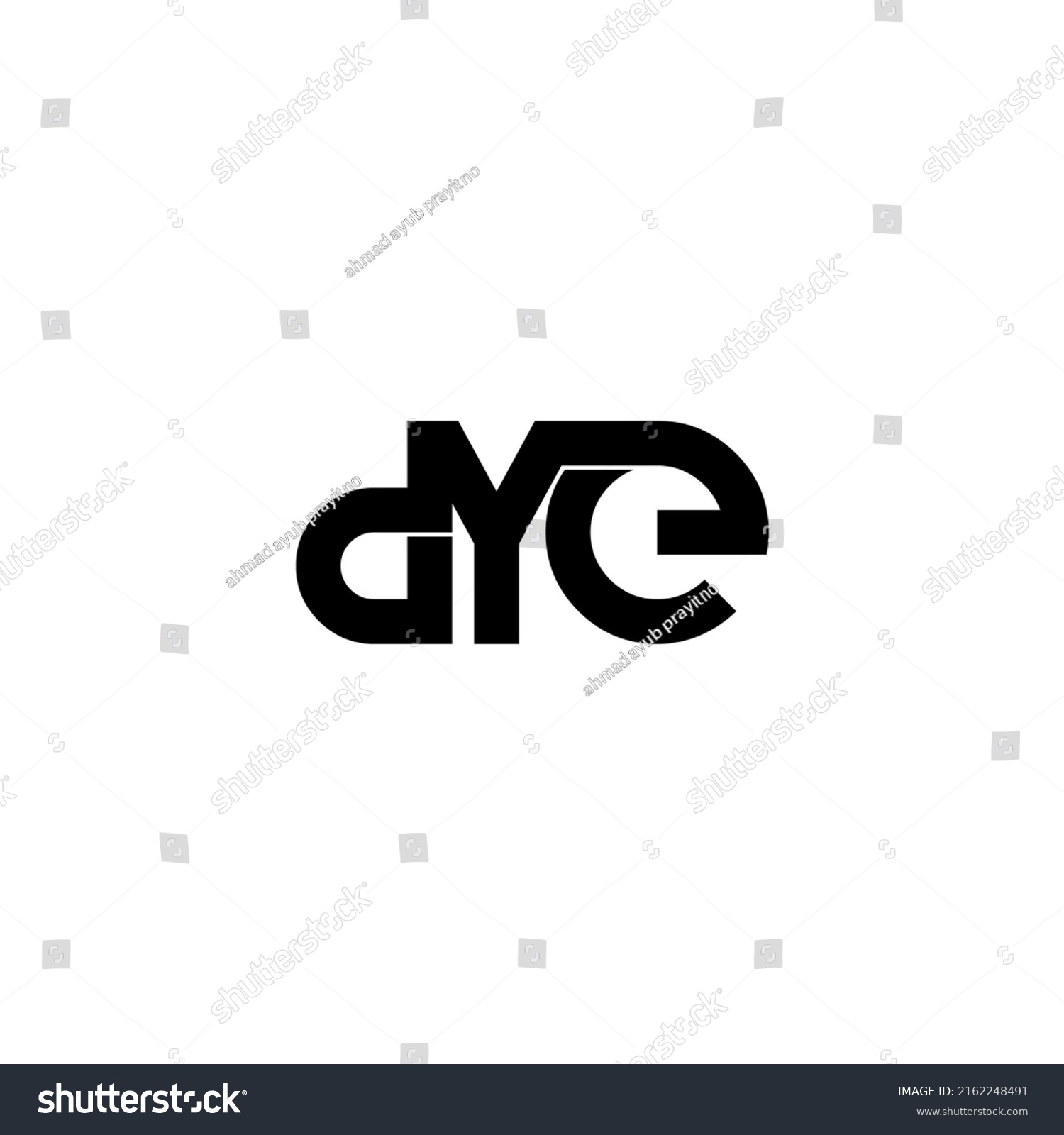 Dye Typography Letter Monogram Logo Design Stock Vector (Royalty Free ...