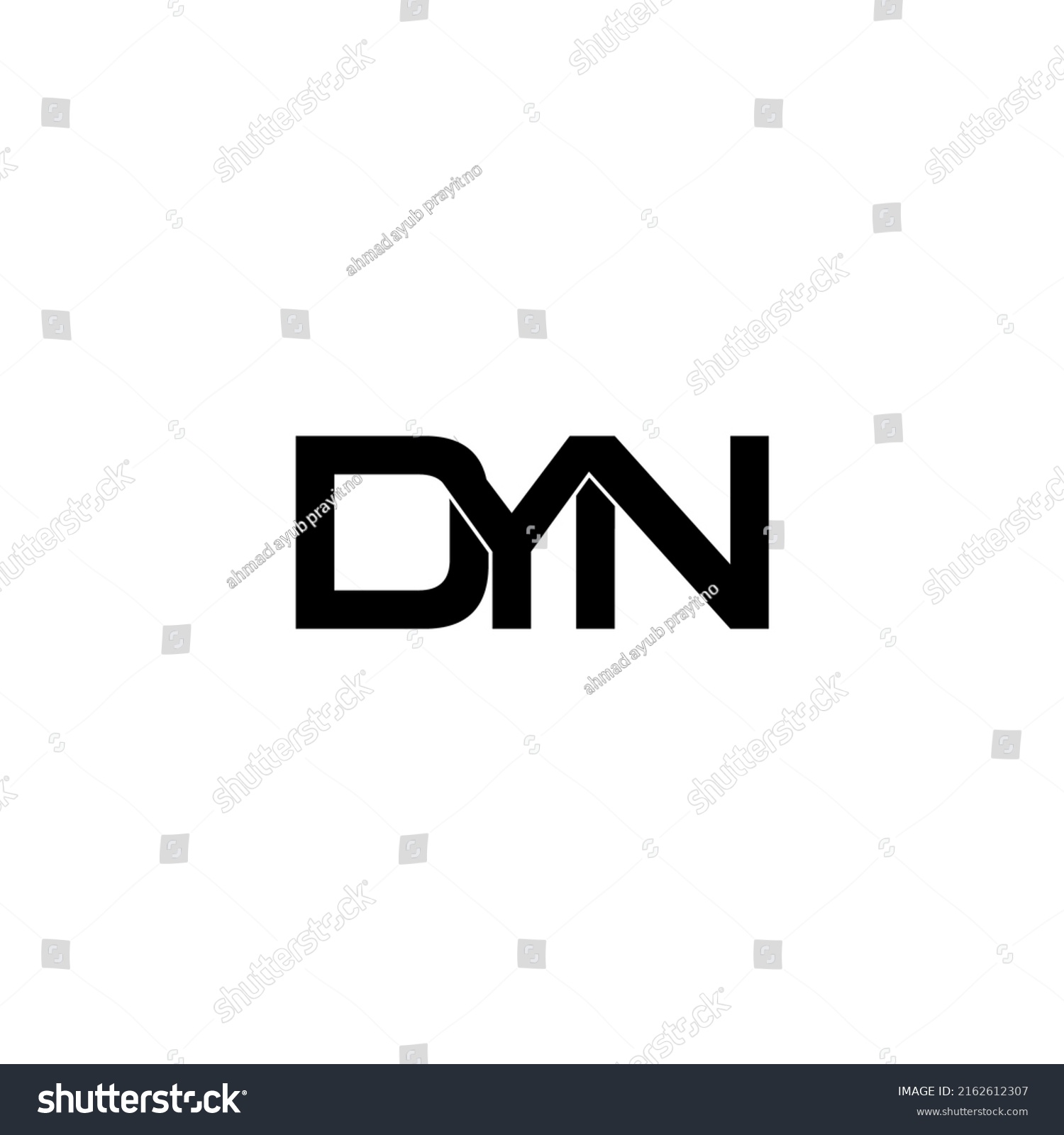Dyn Initial Letter Monogram Logo Design Stock Vector (Royalty Free ...