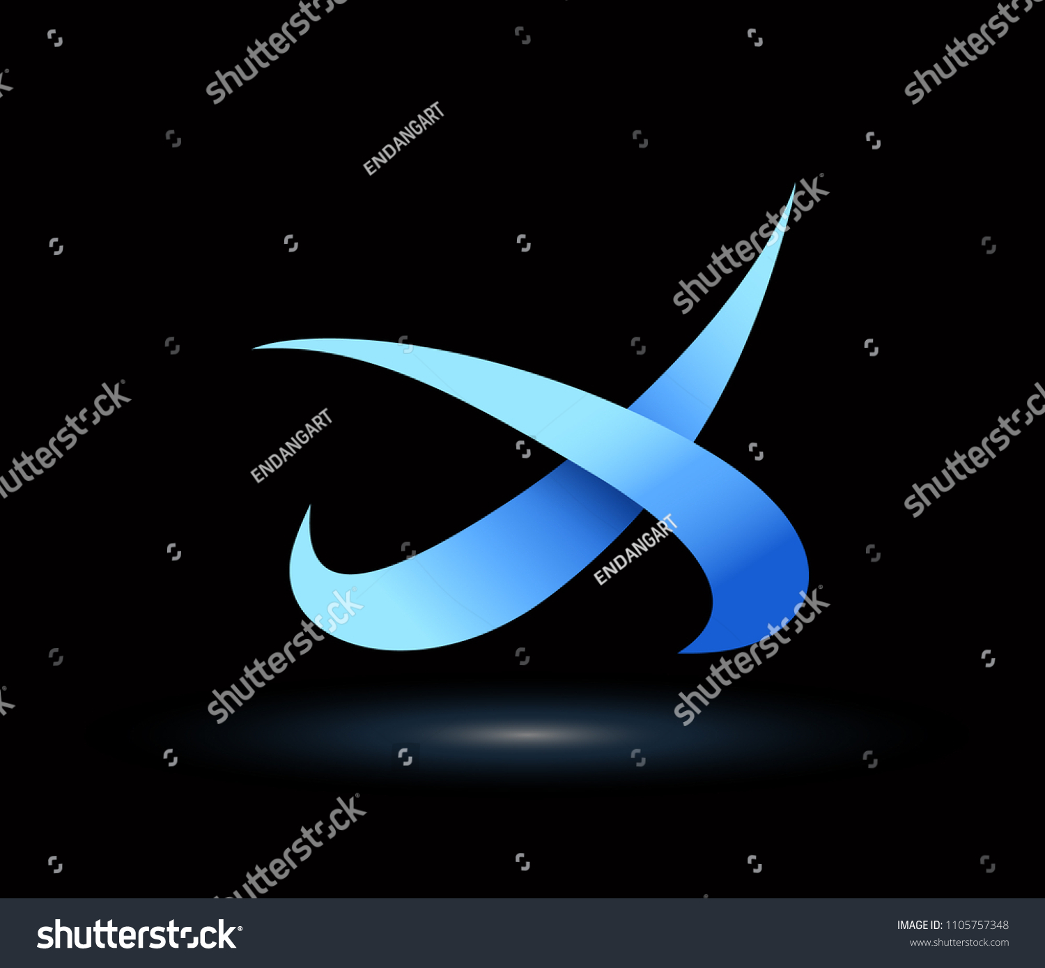 Dynamic Blue Ocean Wave Stream Line Stock Vector (Royalty Free ...