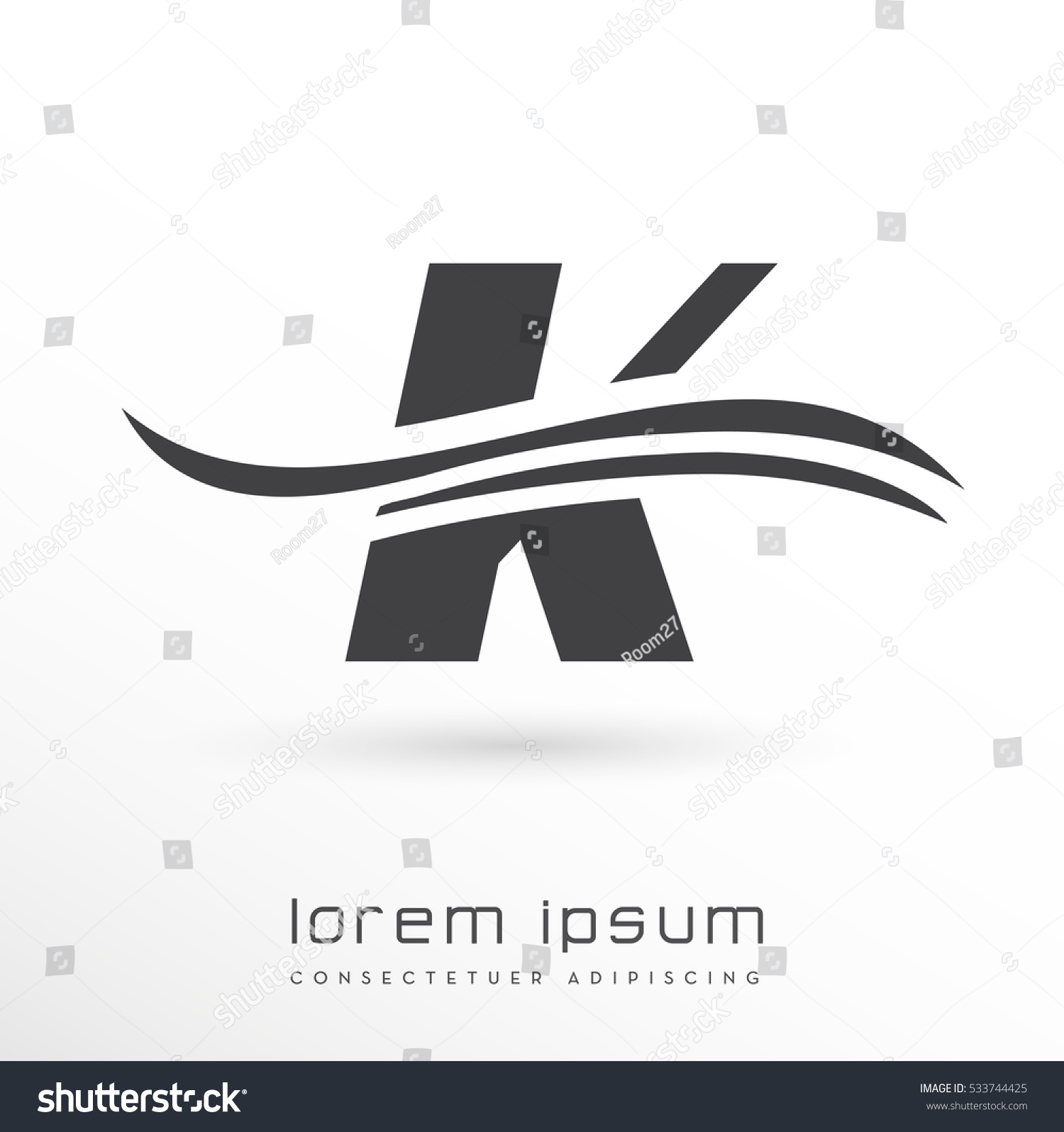 Dynamic Letter K Waves Logo Icon Stock Vector (Royalty Free) 533744425 ...