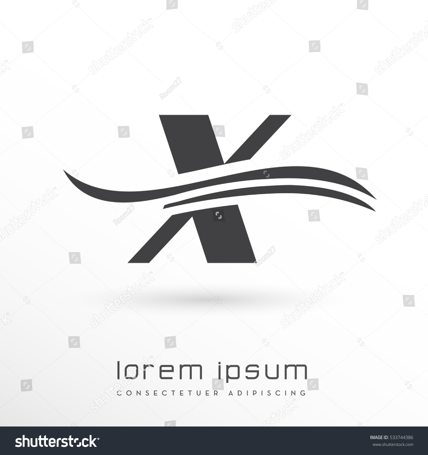 Dynamic Letter X Waves Logo Icon Stock Vector (Royalty Free) 533744386 ...