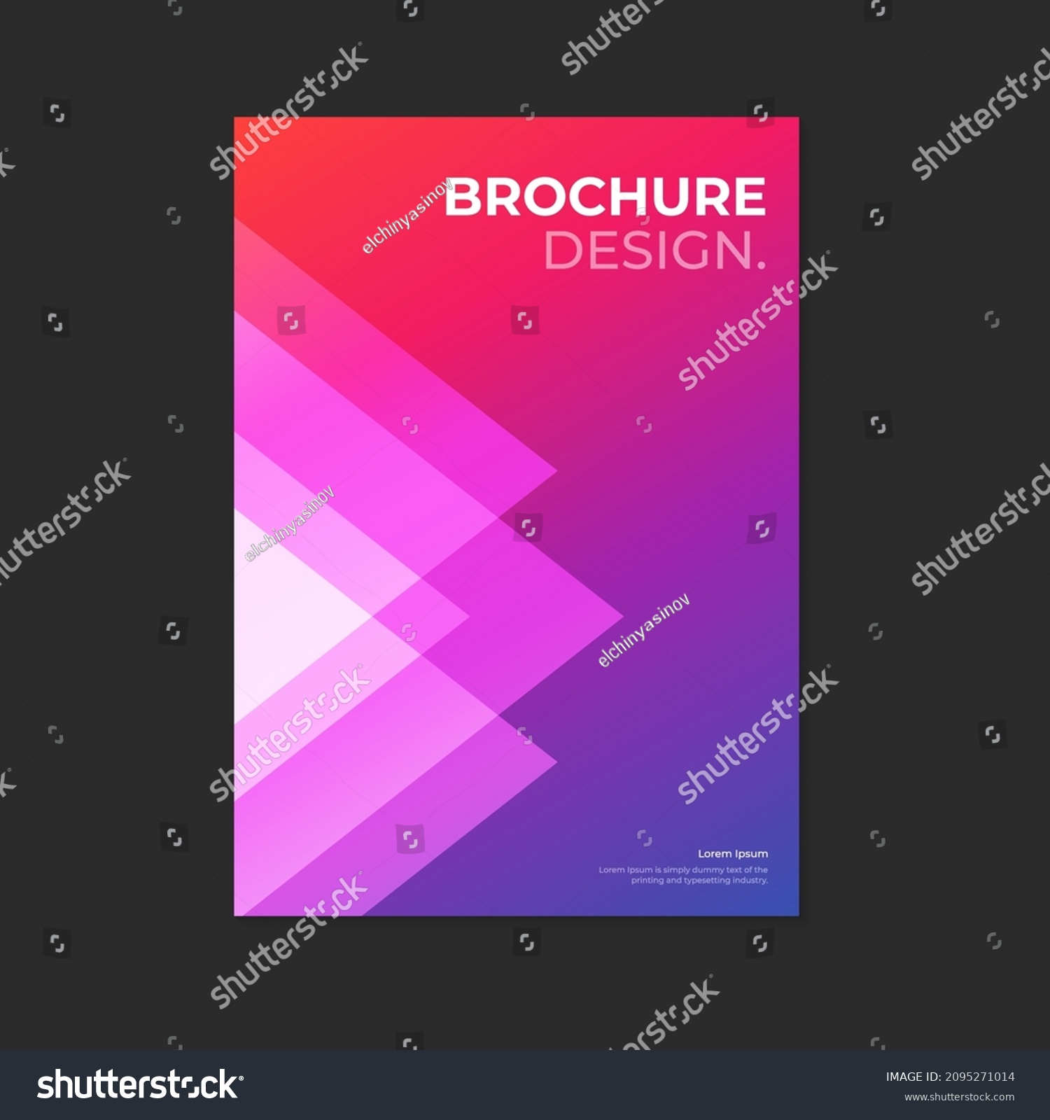 Dynamic Modern Brochure Leaflet Cover Template Stock Vector (Royalty ...