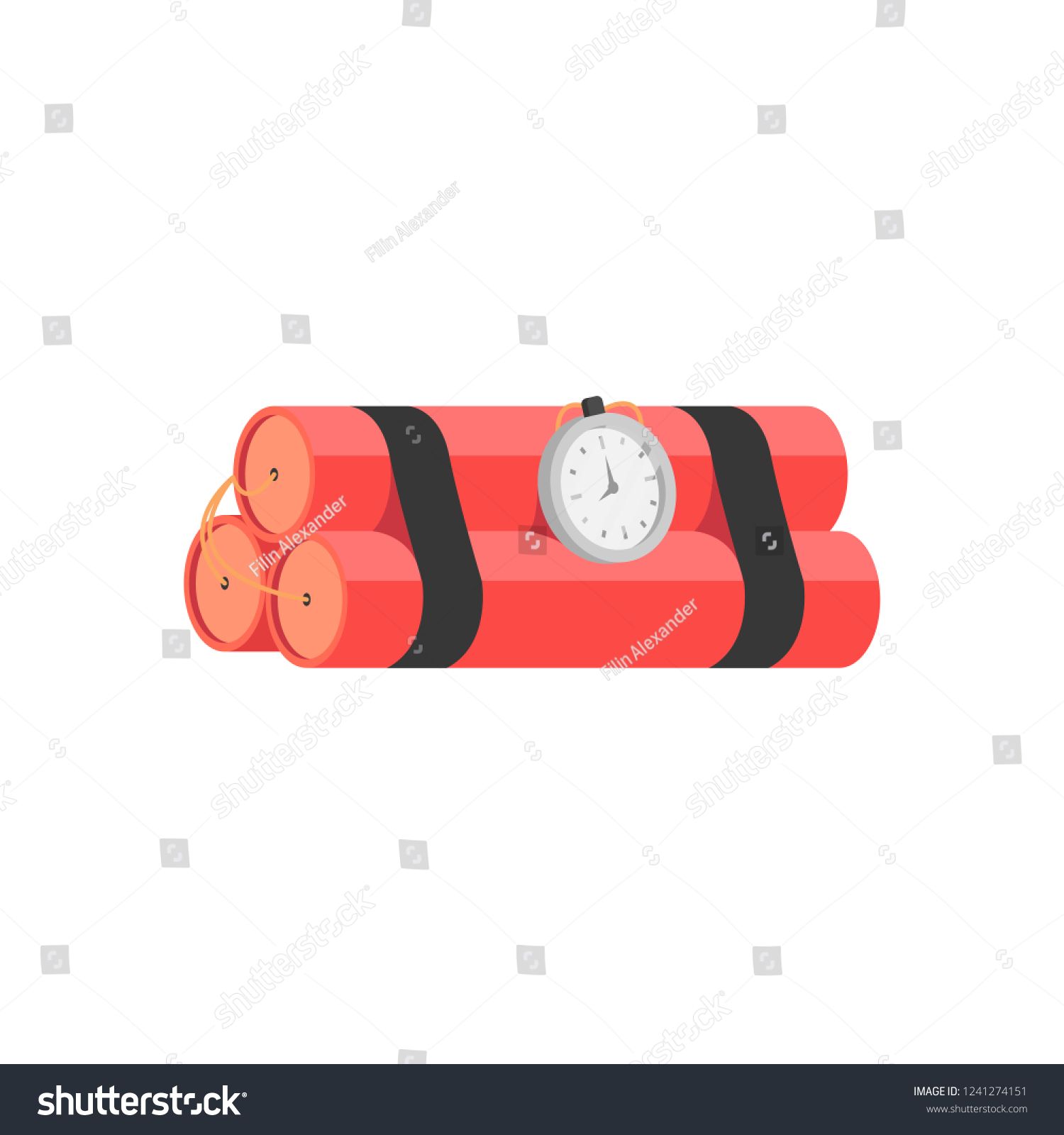 Dynamite Timer Flat Design Game Design Stock Vector (Royalty Free ...