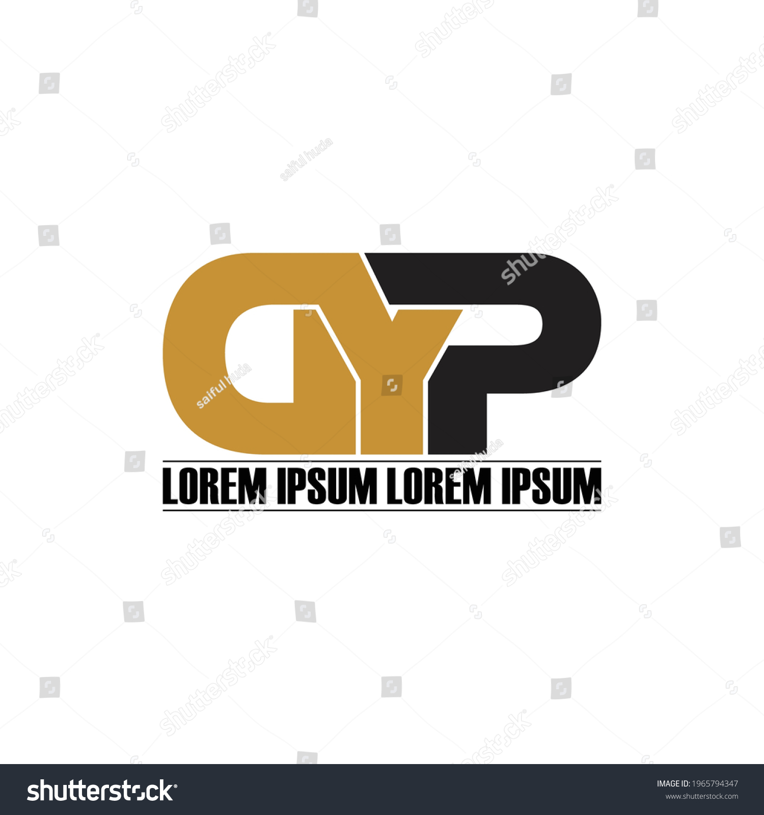 Dyp Letter Monogram Logo Design Vector Stock Vector (Royalty Free ...