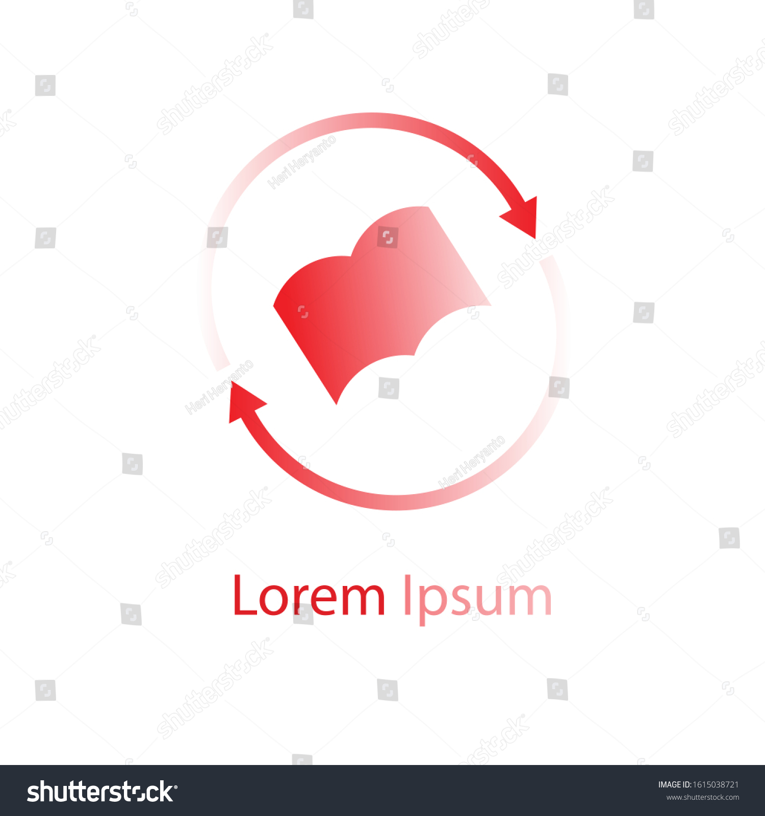 Ebook Logo Vector Illustration Elearning Logo Stock Vector (Royalty ...