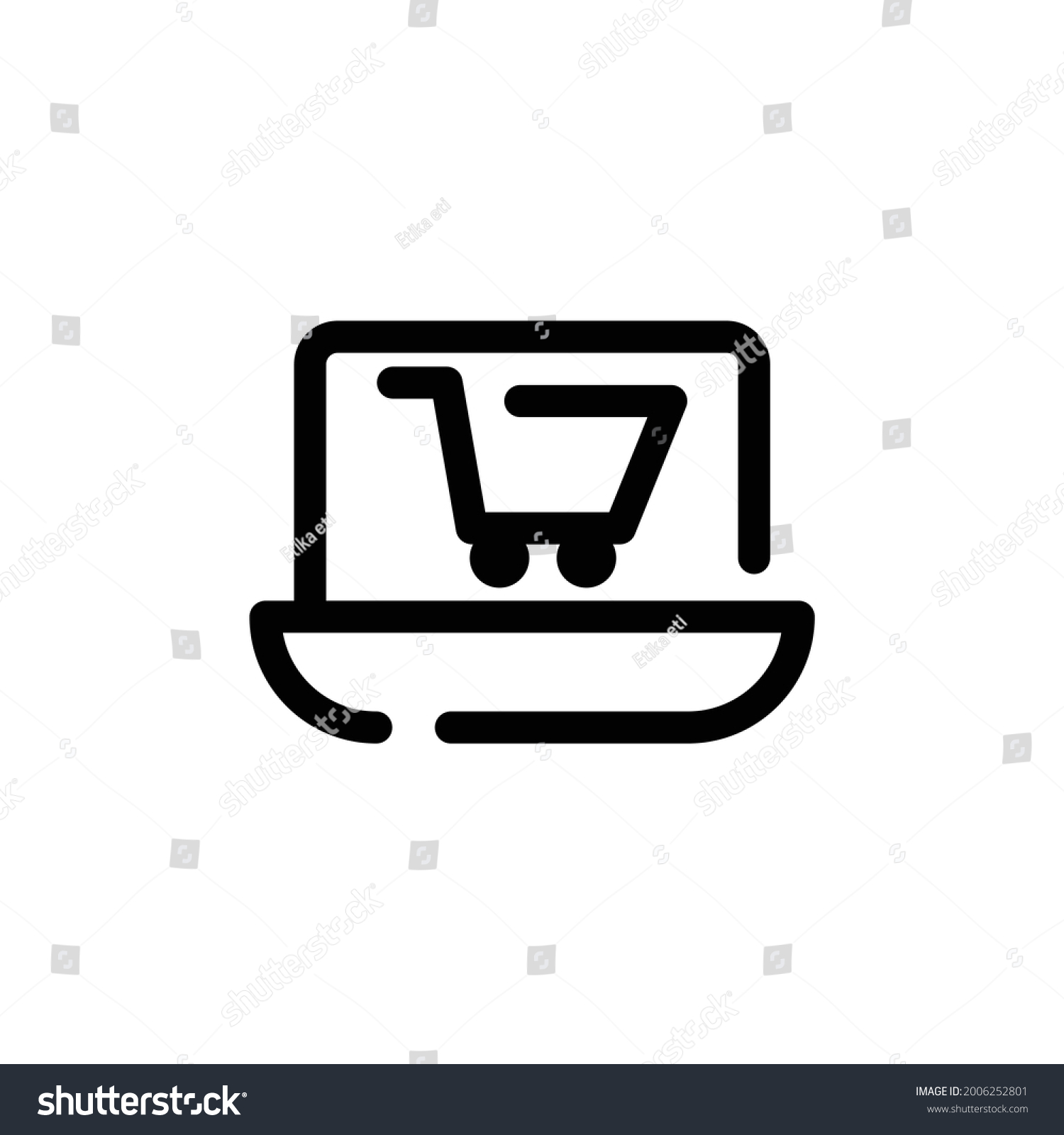 E Commerce Incomplete Line Art Icon Stock Vector (Royalty Free) 2006252801