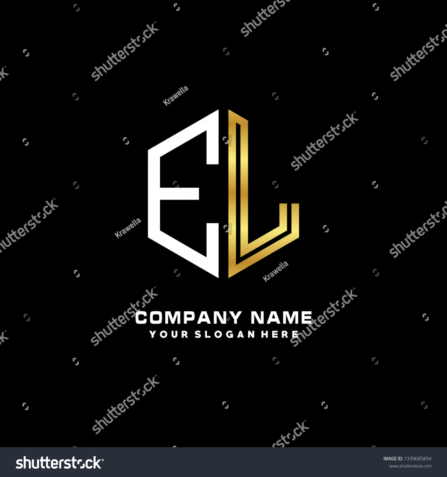 E L Initial Letter Modern Logo Stock Vector (Royalty Free) 1339685894 ...