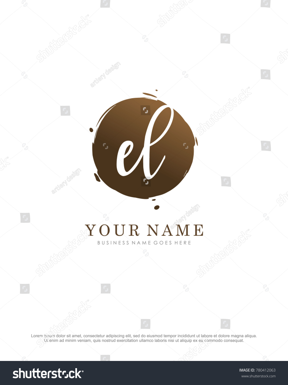 E L Initial Splash Logo Template Stock Vector (Royalty Free) 780412063 ...
